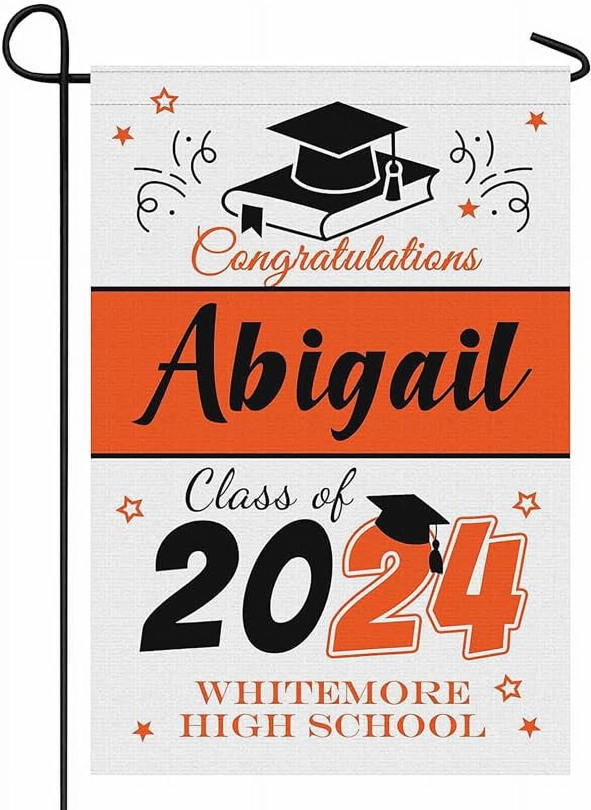 Ethyie Personalized Graduation Garden Flag Custom Class of 2024 Gifts ...
