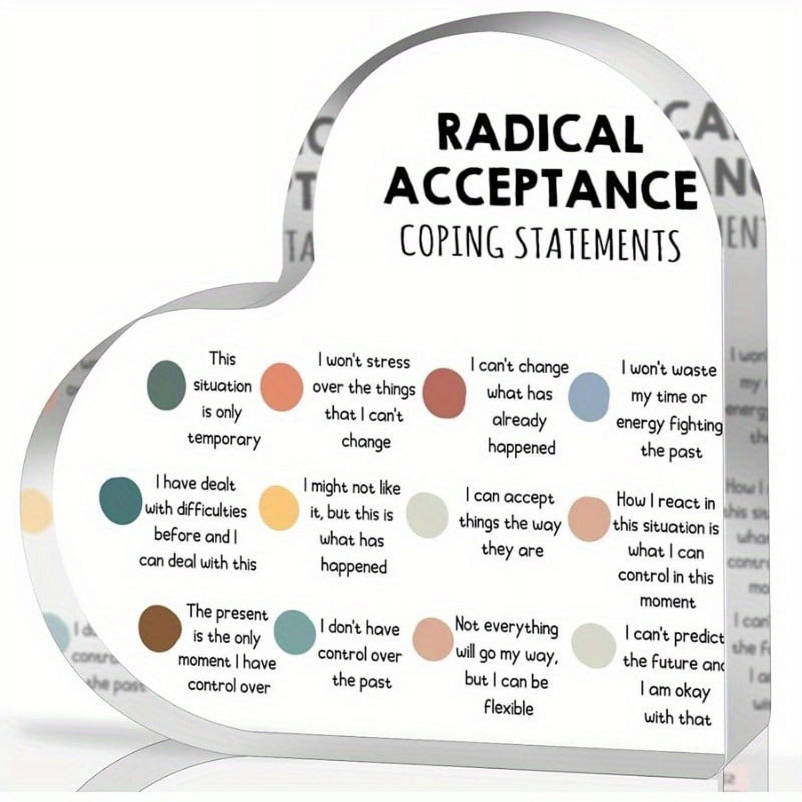 Ethyie Radical acceptance coping statements, Counselor office decor ...