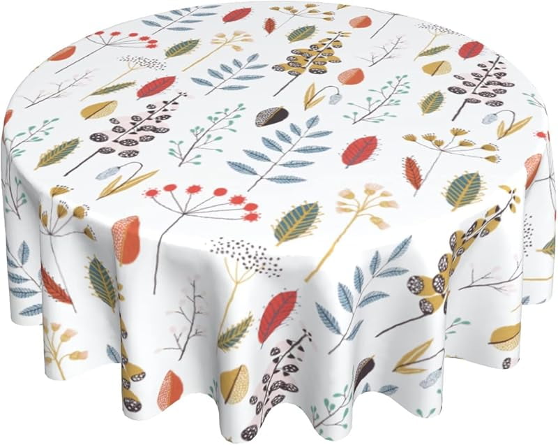 Ethyie Spring Floral Blue Flower Floral Rectangle Tablecloth Stain and ...