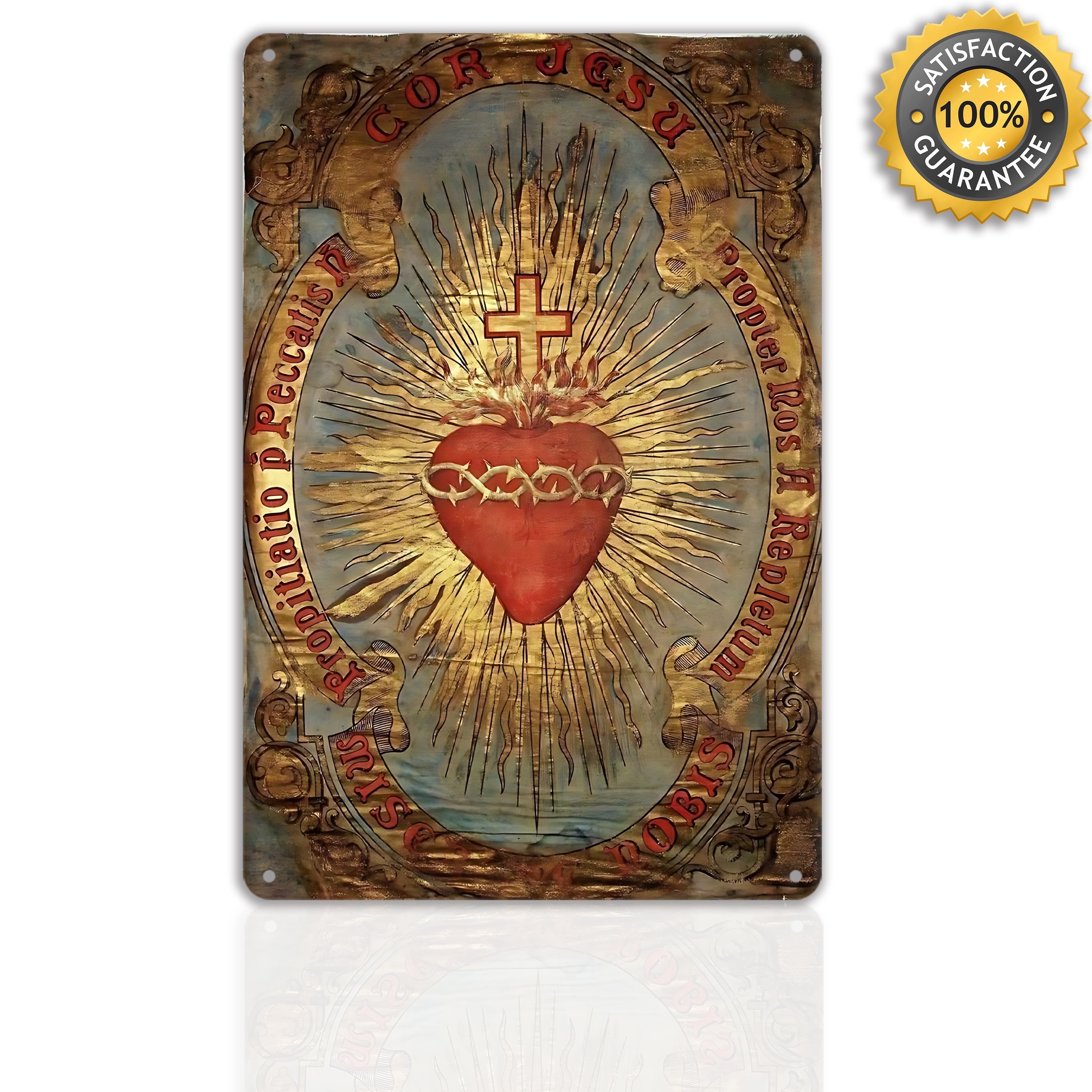 Ethyie The Sacred Heart Metal Vintage Aluminum Sign, Wall Decoration ...