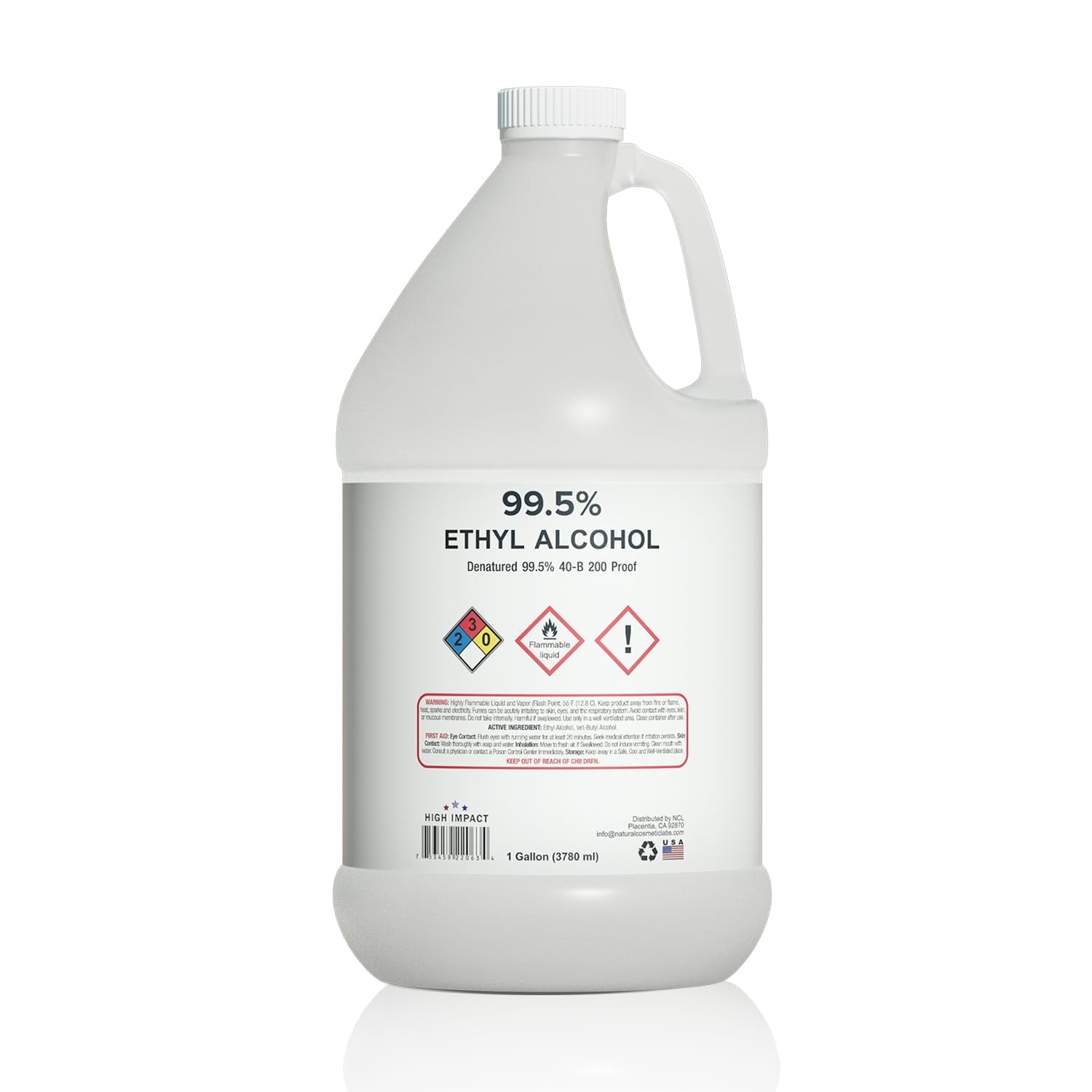 Ethyl Alcohol 99.5% – 1 Gallon | Denatured Alcohol for Cleaning ...