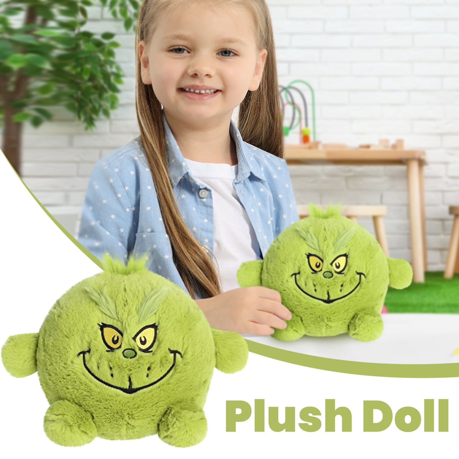 EtoileFigs Grinch Christmas Plush Doll, Soft Cartoon Rag Doll Style Toy ...