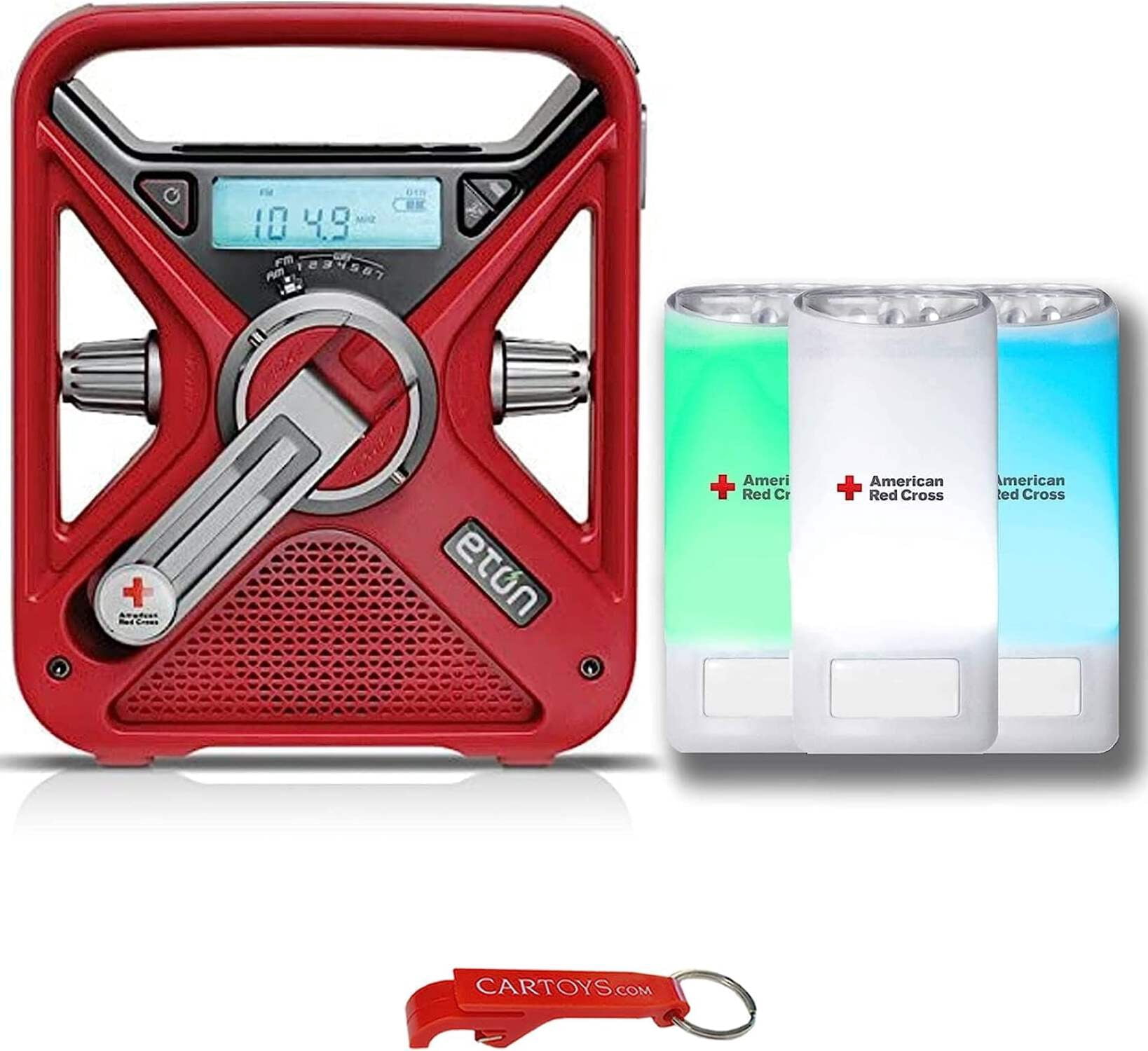 Eton American Red Cross FRX3+ Emergency Radio & 3X Blackout Buddy Color ...