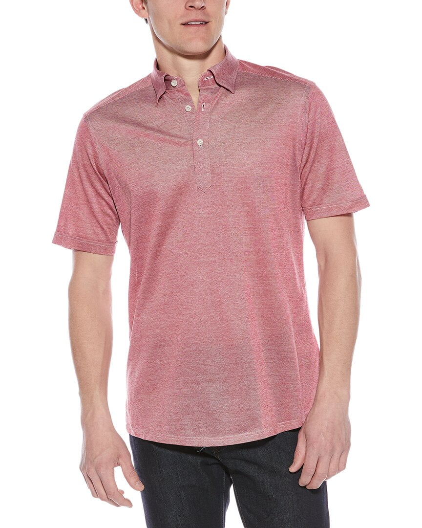 Eton mens Contemporary Fit Oxford Polo Shirt, l, Red - Walmart.com