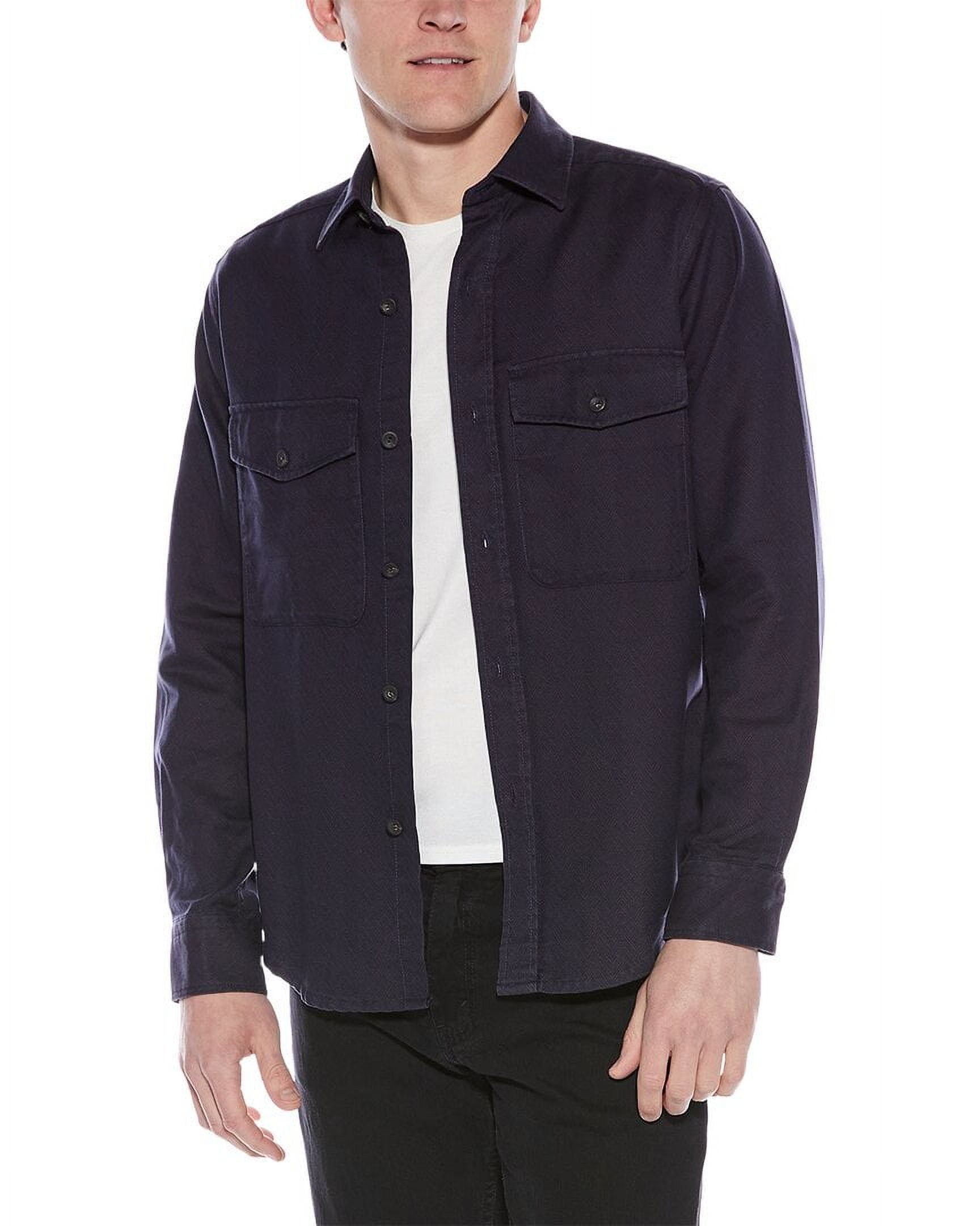 Eton mens Heavy Knit Dobby Overshirt, XXL, Blue - Walmart.com