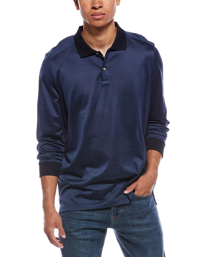 Eton mens Knit Jacquard Polo Shirt, XXL, Blue - Walmart.com