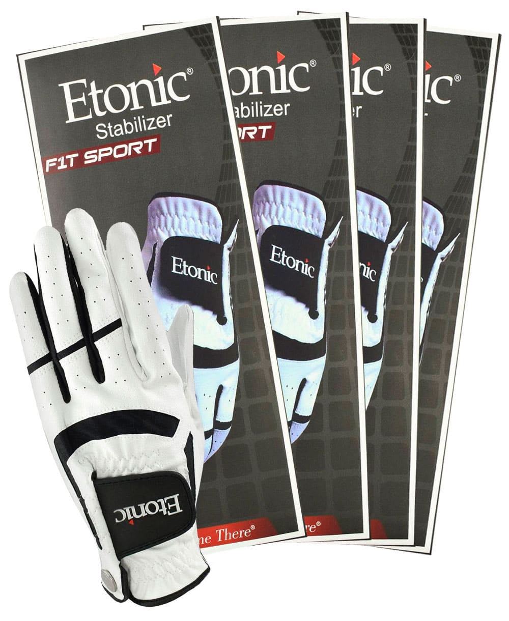 Etonic Golf MLH Stabilizer F1T Sport Glove White/Black (4 Pack) White ...
