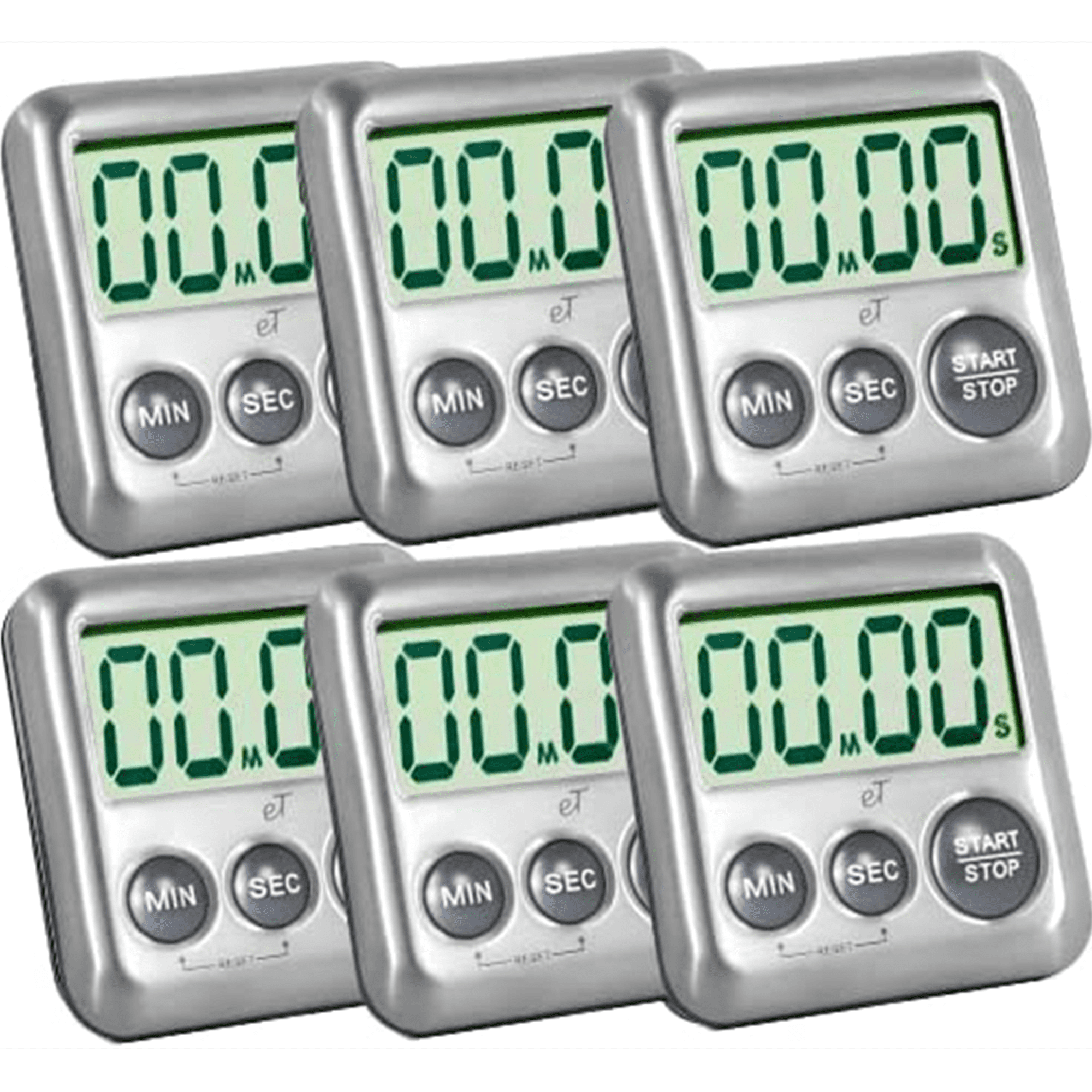 Etradewinds Elegant Stainless Steel Digital Kitchen Timer (Charcoal 6 ...