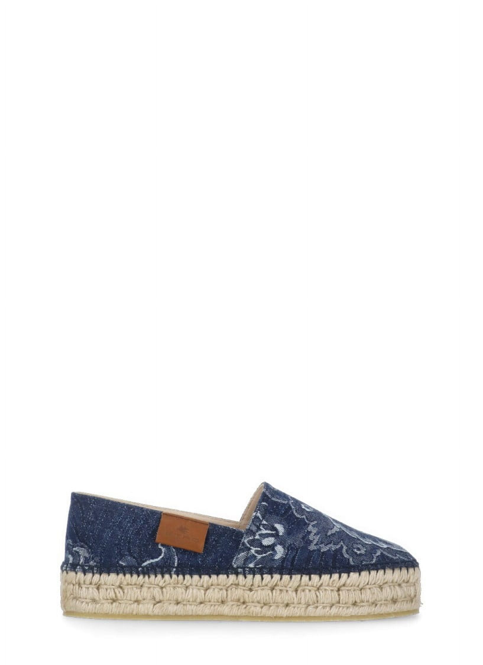 Etro Woman Denim Jacquard Espadrillas Blue Sizes IT 34-50 2/3 - Walmart.com