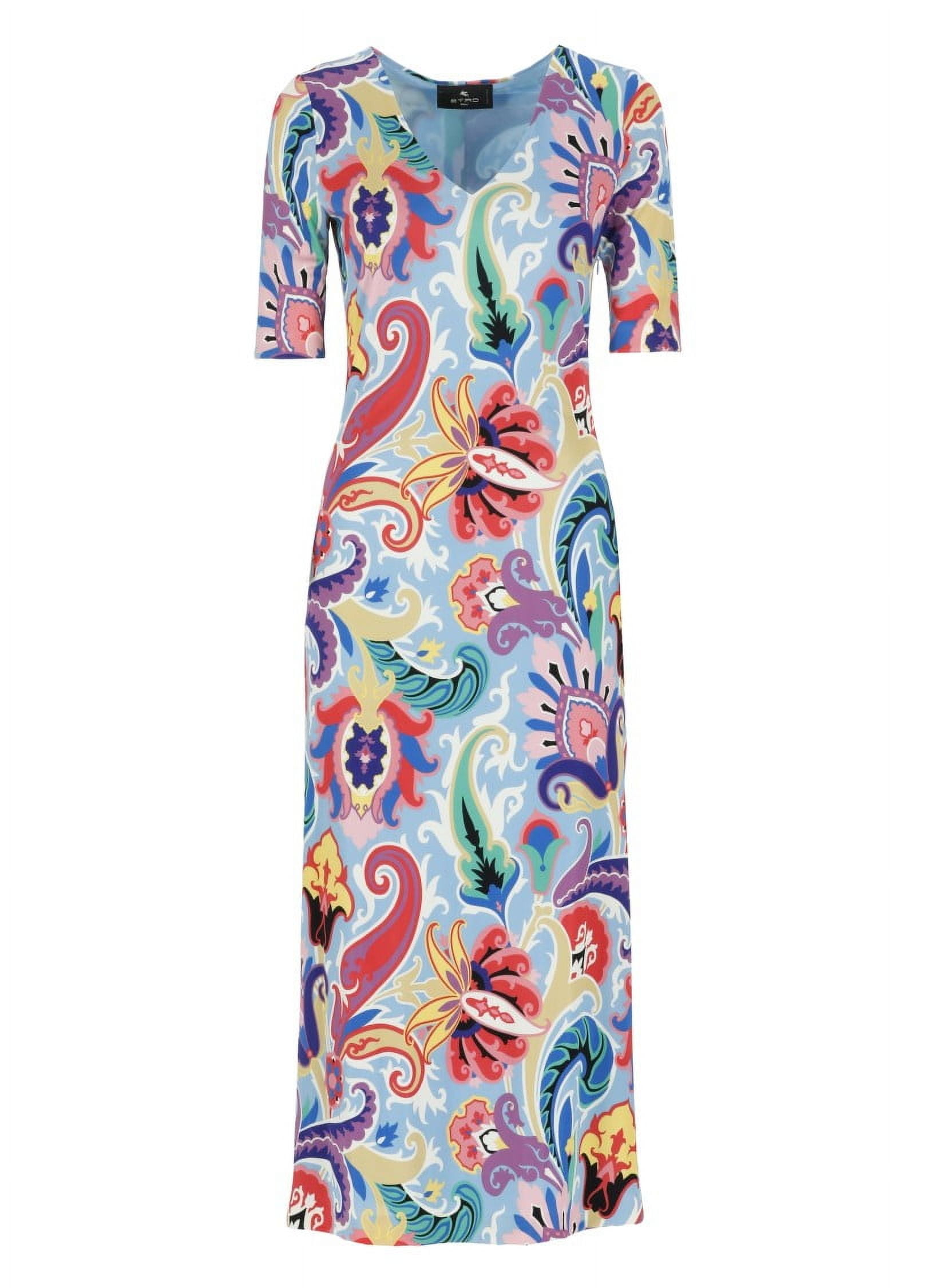 Etro Multicolor Floral Pattern Viscose Maxi Dress (Women's) - Walmart.com