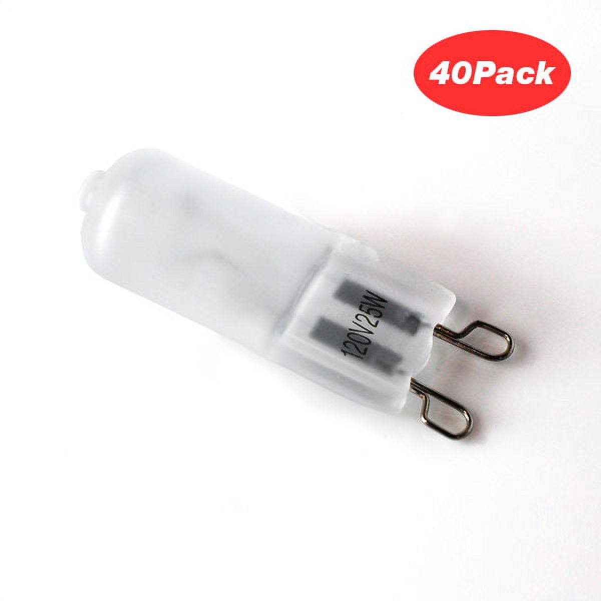 EtroLighting 40 Pack G9 Base Bi-Pin 120V 25W JCD Type Halogen Light ...