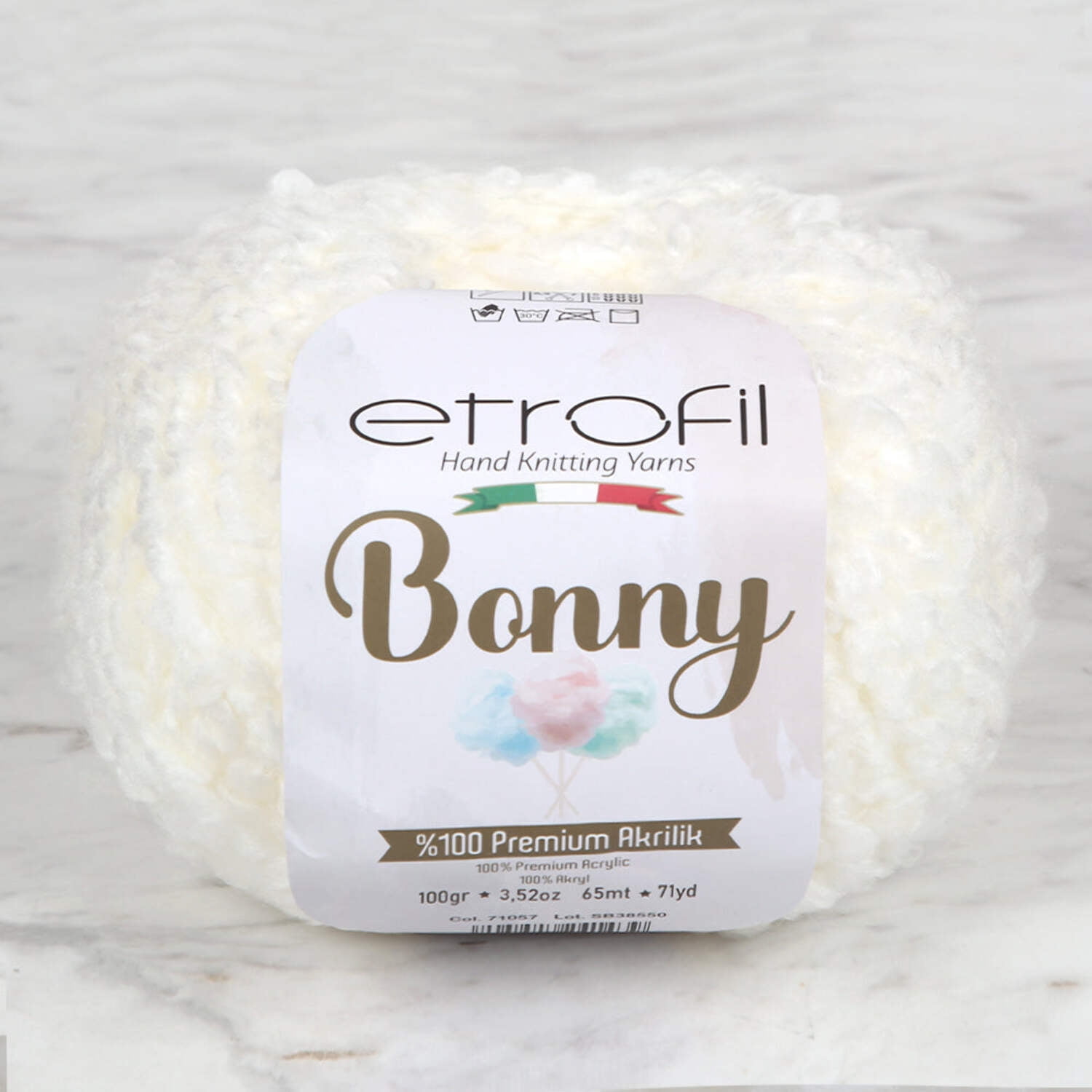 Etrofil Bonny Hand Knitting Yarn, Cream - 71057 - Walmart.com