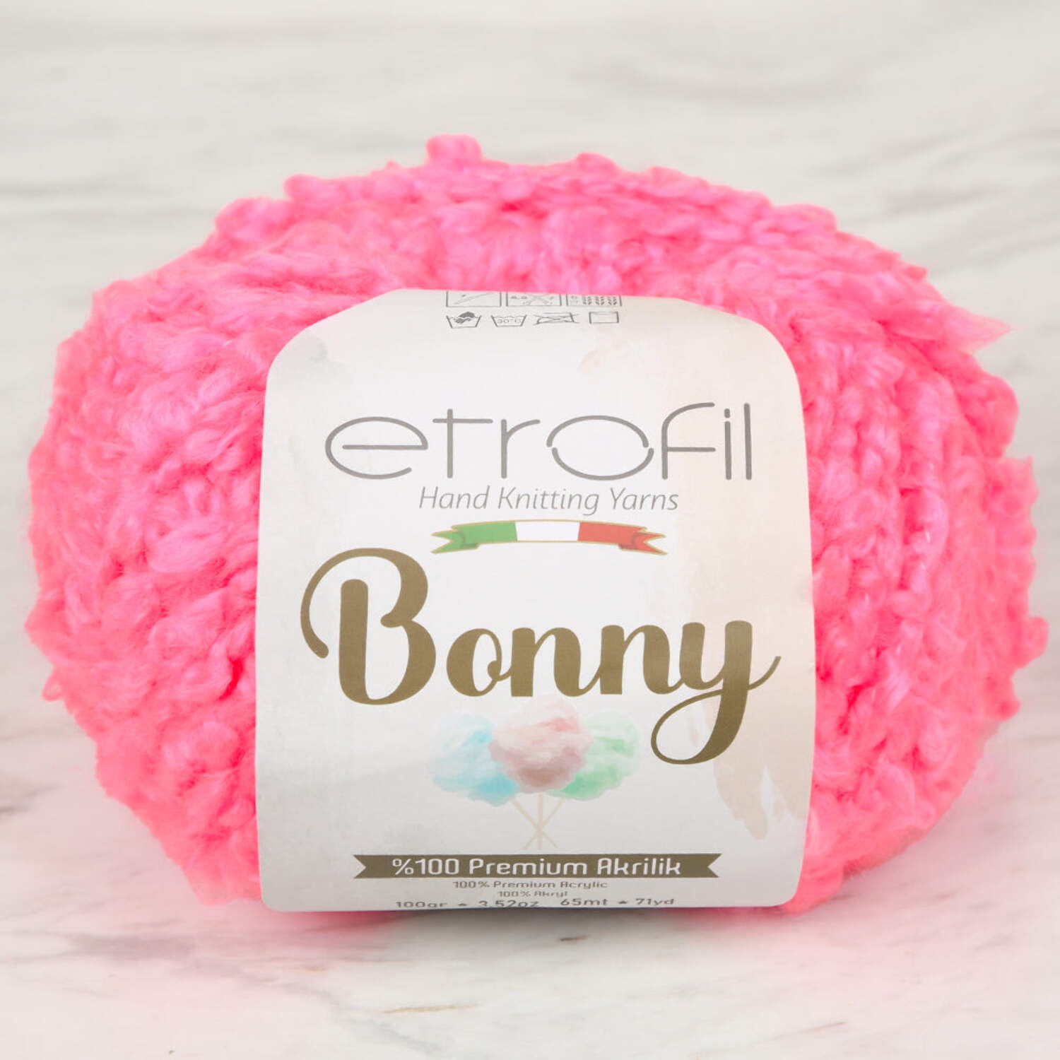Etrofil Bonny Hand Knitting Yarn,Neon Pink - 73347 - Walmart.com