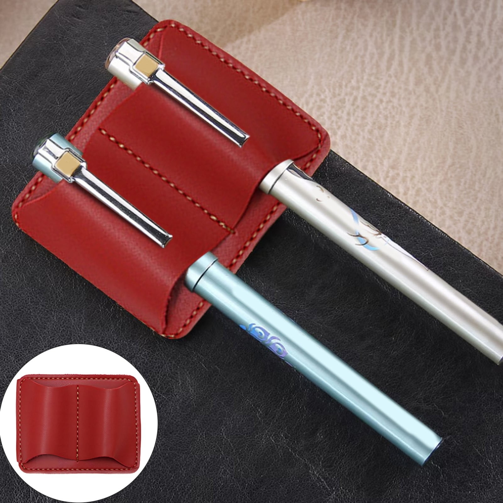 Etsjal Pen Loop Holder Clip Leather Pen Pencil Loop Holder For Notebook Books Journal Diary ...