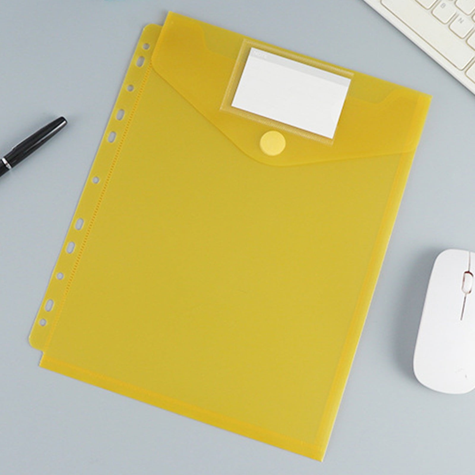 Etsjal Plastic Folders With Button Close And Removable Mark Label In ...