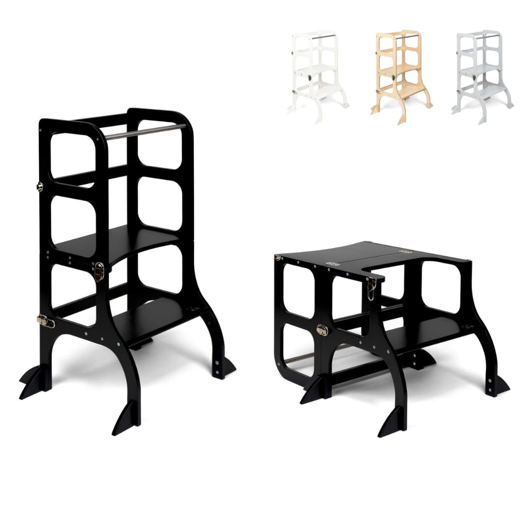 Ette Tete STEP'n'SIT® • Montessori Helper Tower - Table • Convertible ...