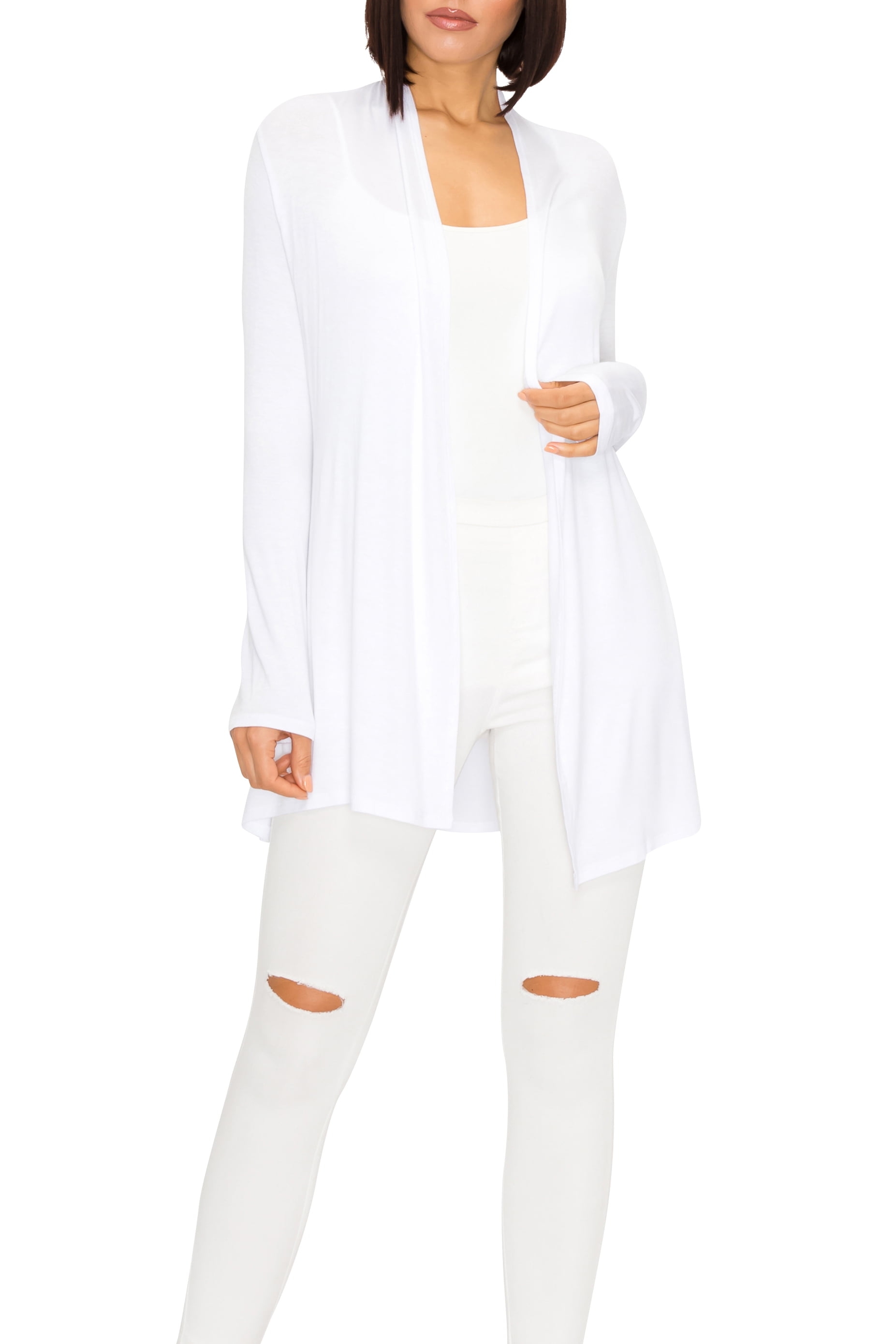 EttelLut 30" Long Lightweight Wrap Cardigans Sweaters for Women-Regular ...