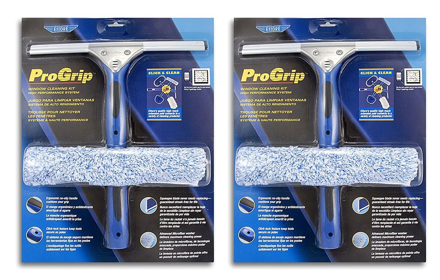 Ettore 65000 Professional Progrip Window Cleaning Kit, 2 Pack - Walmart.com