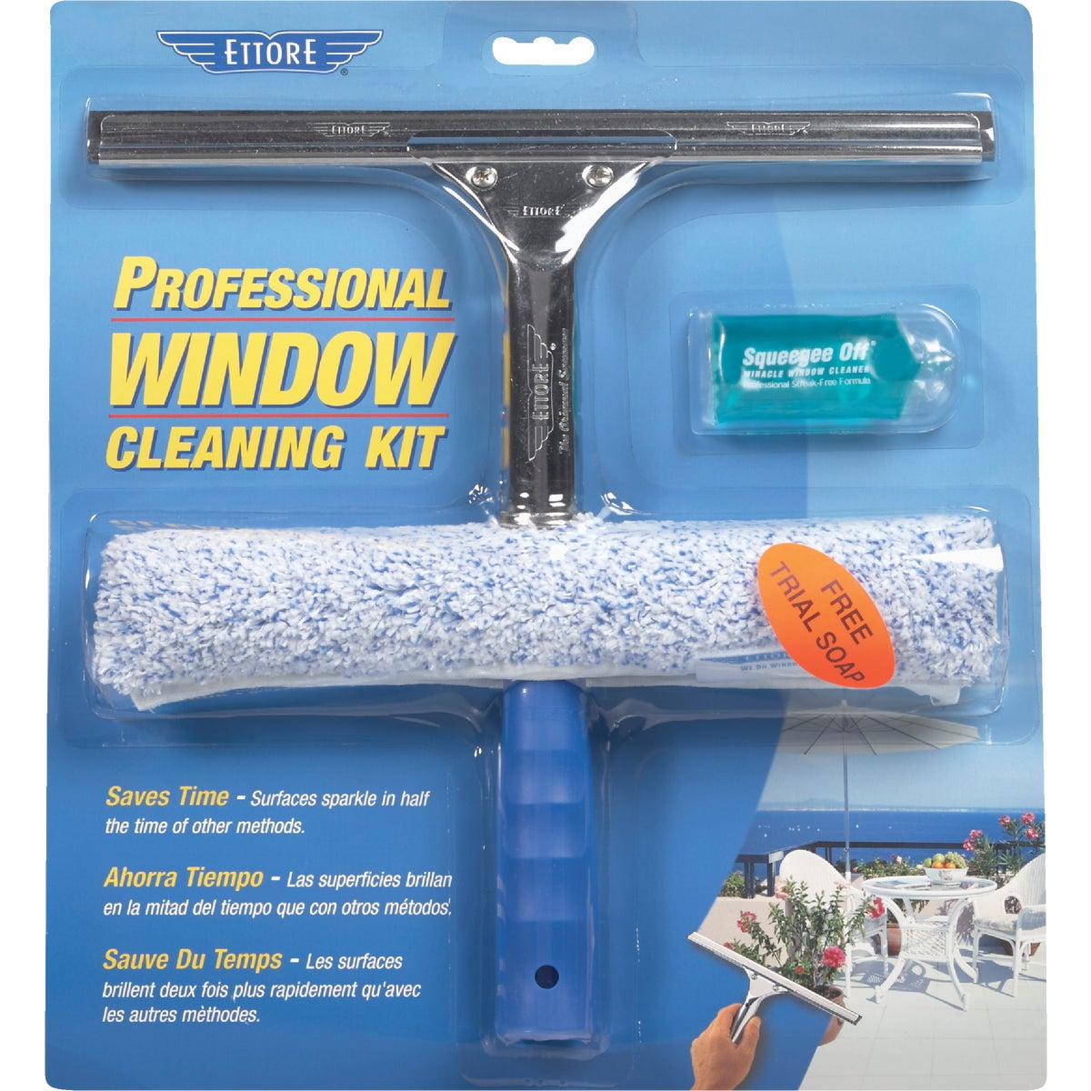 Ettore, Window Cleaning Kit, 12" Squeegee, High-Quality - Walmart.com