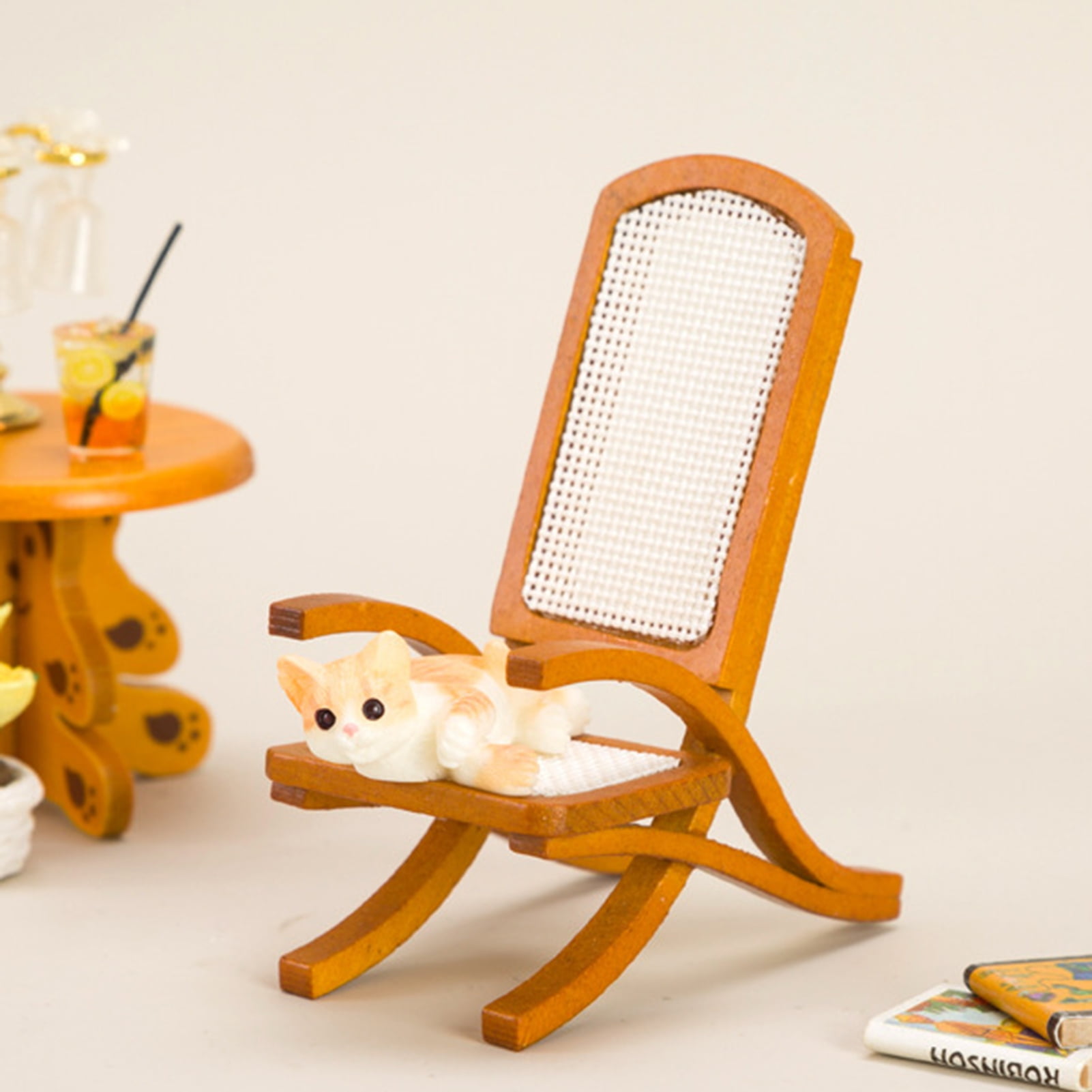 Ettsollp 1:12 Mini Chair Model High Simulation Anti-deformed Rich ...