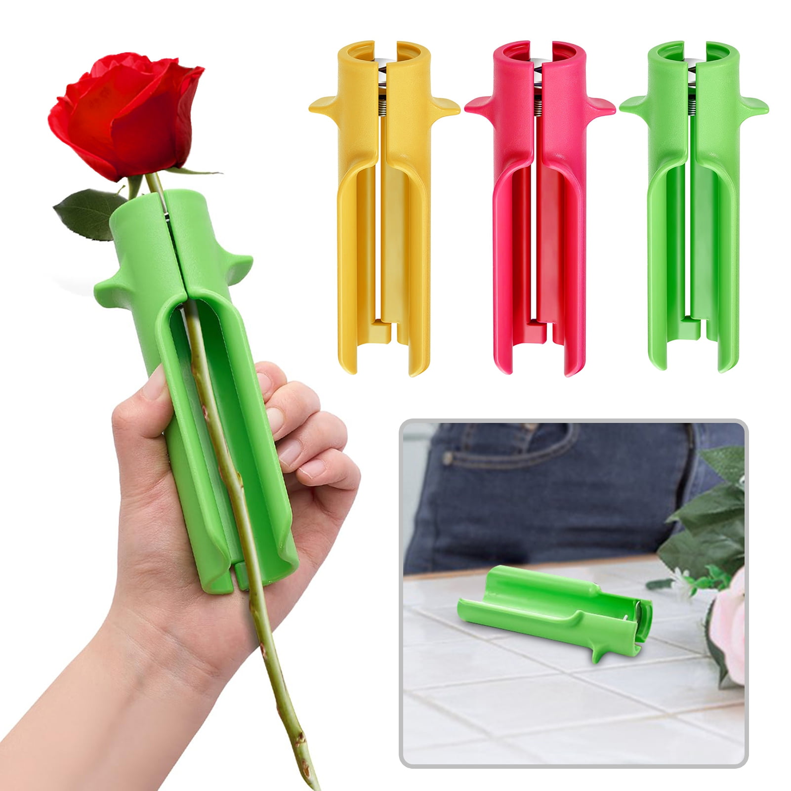 Ettsollp 1/2/3Pcs Rose Thorn Stripper Tool Thorn Removers Easy to ...