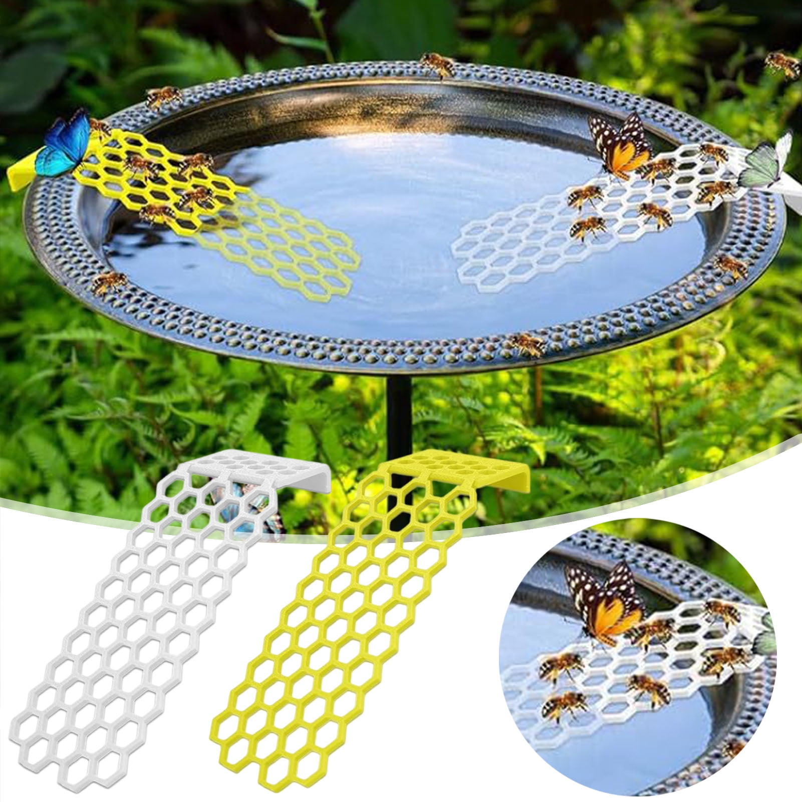 Ettsollp 1/2Pcs Floating Bee Ladder Butterfly Water Station Honeycomb ...