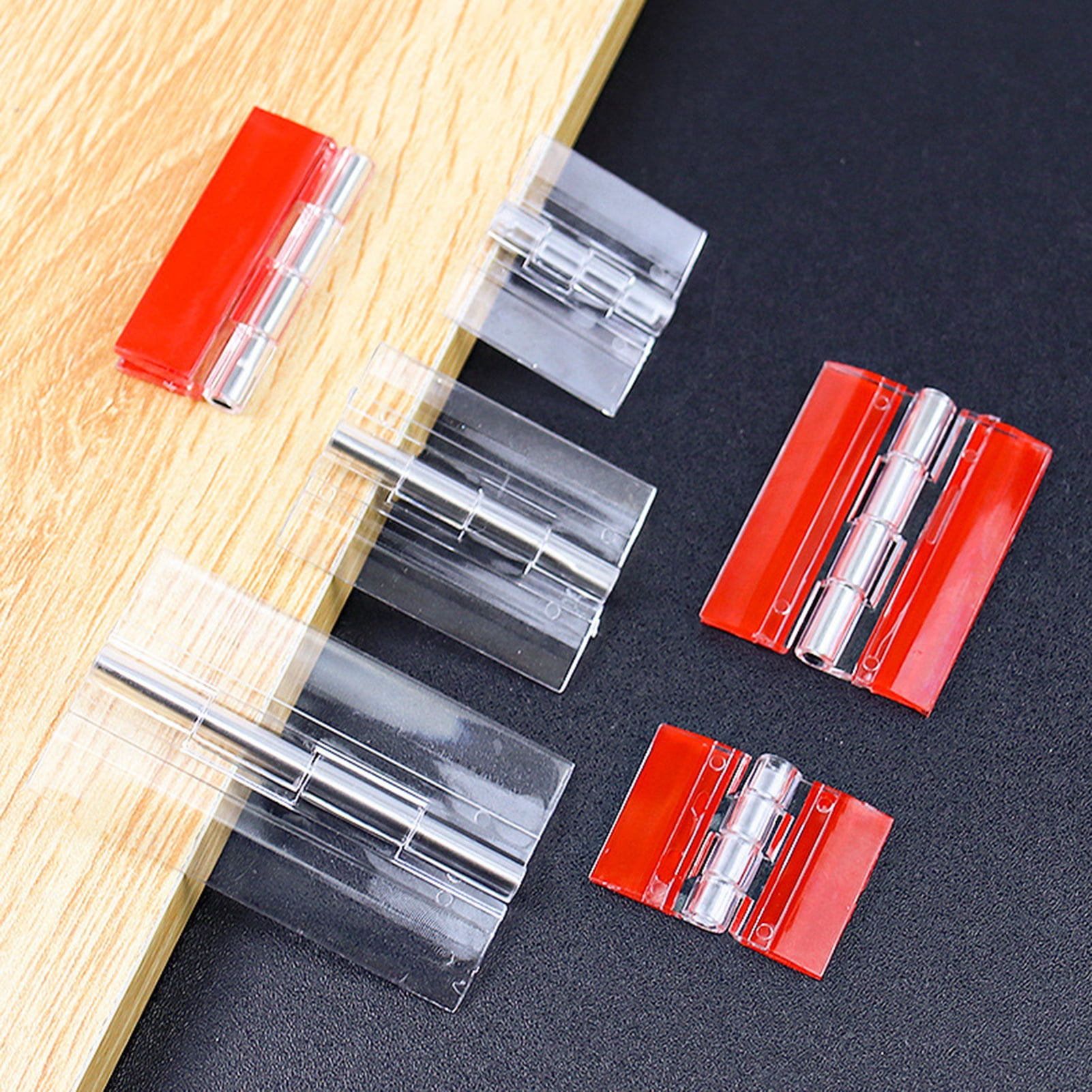 Ettsollp 1/5Pcs Acrylic Clear Hinges Self-Adhesive Folding Hinges ...