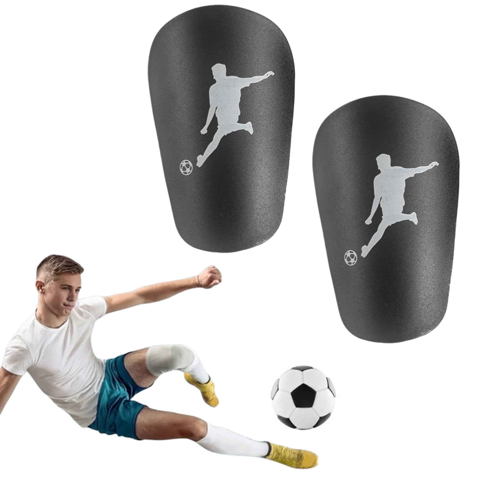 Ettsollp 1 Pair Mini Soccer Shin Guards Anti-slip Kids Teens Adults ...