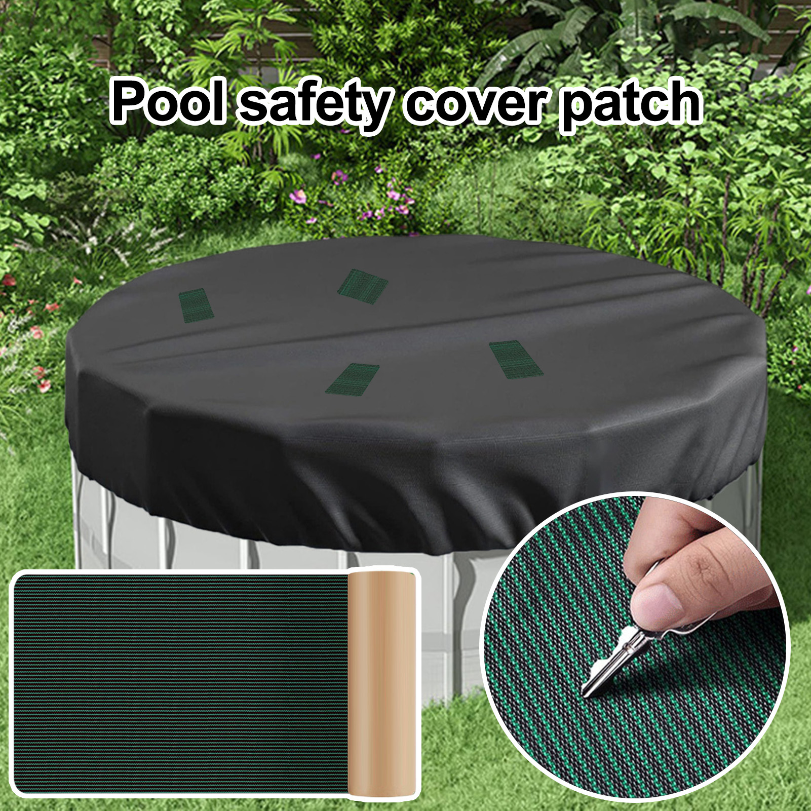 Ettsollp 1 Roll Pool Cover Repair Patch 8x40 Inch Pool Safety Cover ...