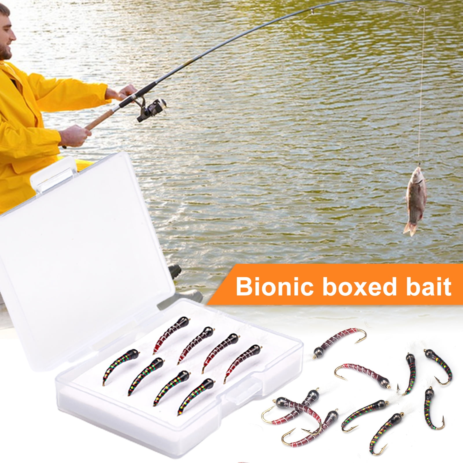 Ettsollp 1 Set Fake Insect Bait Simulation Crankbait Sharp Hook Float ...