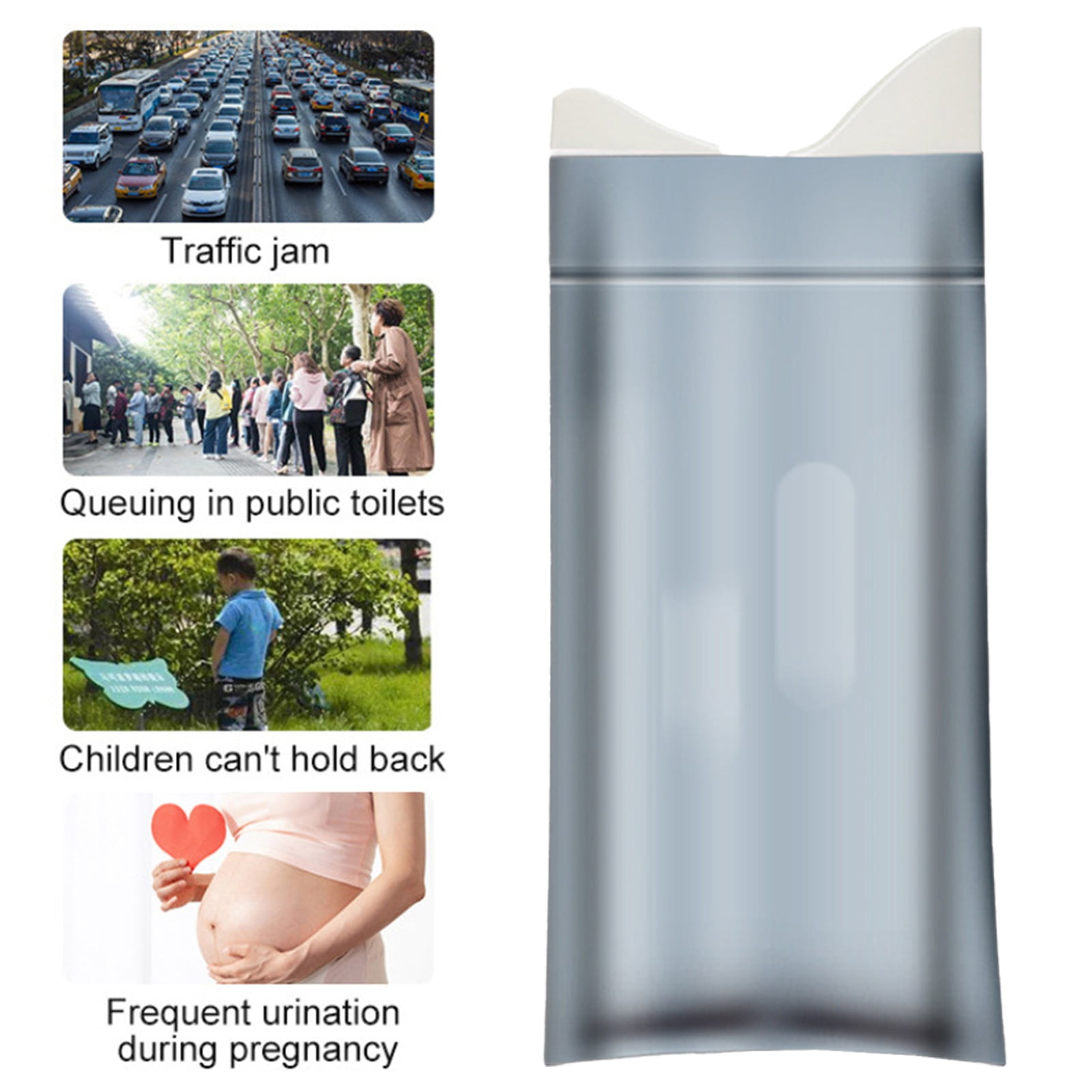 Ettsollp 10 Pcs 700ML Disposable Urine Bags Leak Proof Eco-Friendly ...