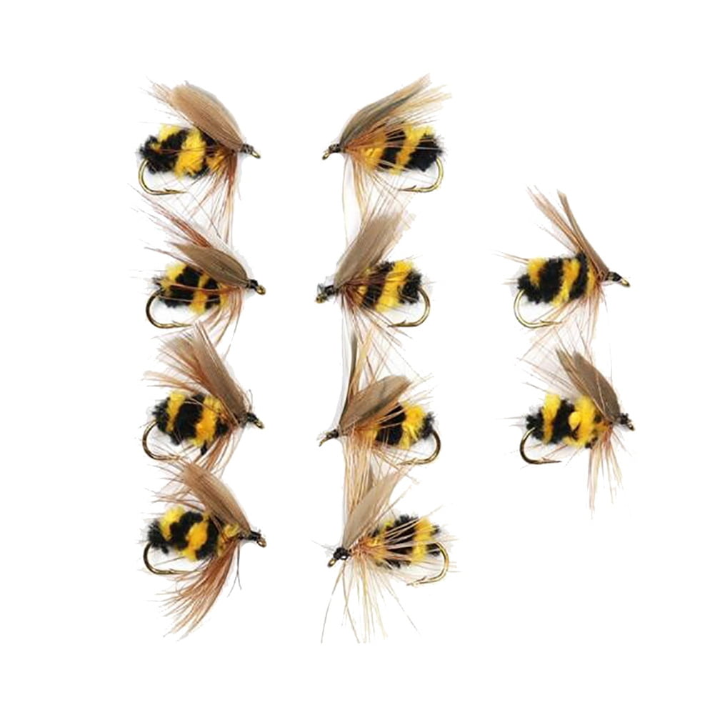 Ettsollp 10Pcs Artificial Insect Bumble Bee Ant Trout Fly Fishing Lure ...
