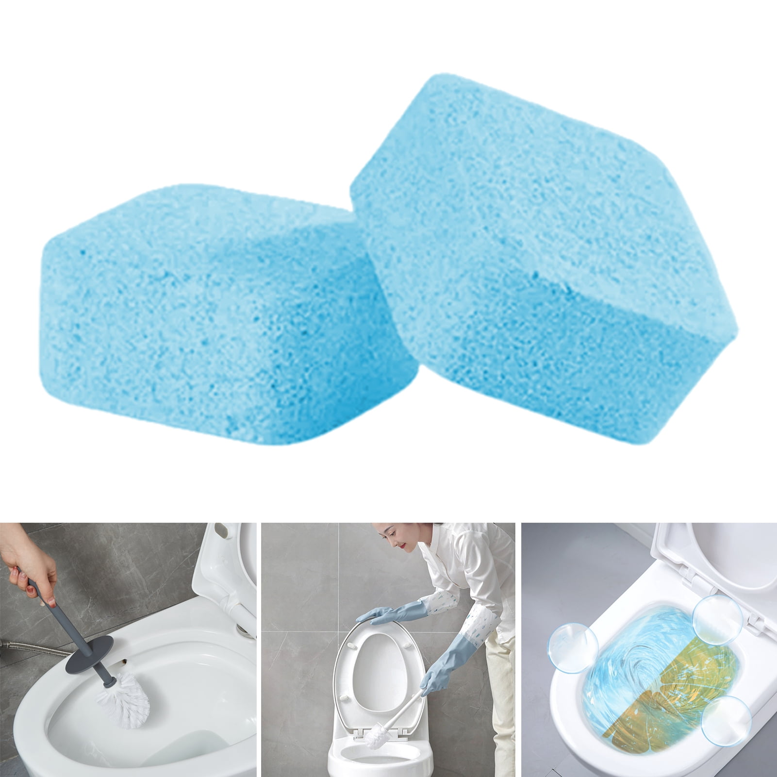 Ettsollp 12Pcs Toilet Cleaning Effervescent Tablets Fast Acting Quick ...