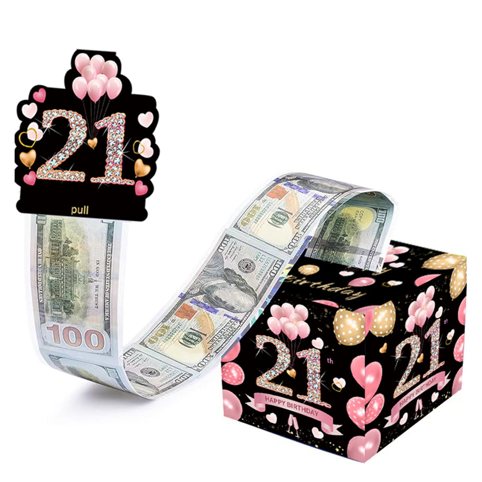 Ettsollp 16th 21st Happy Birthday Money Box Surprise Pull Out Money ...