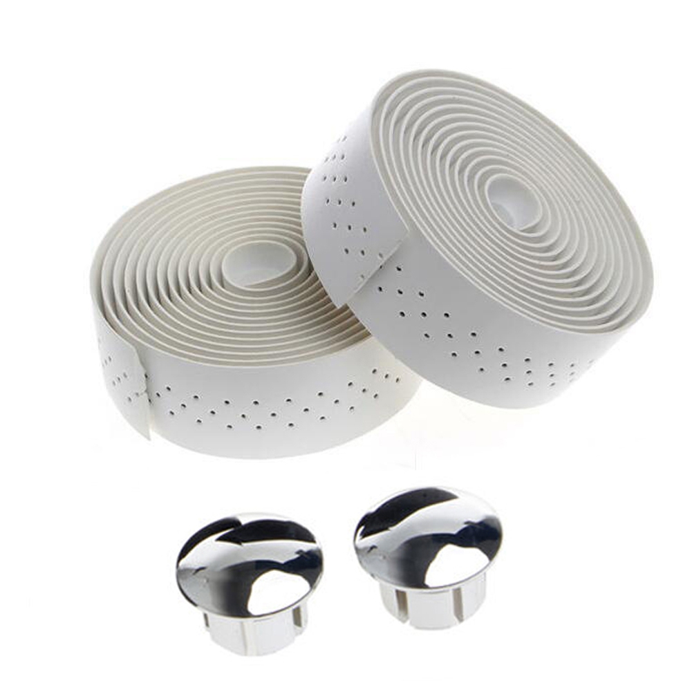 Ettsollp 2 Cycling Bicycle Road Bike Handlebar Faux Leather Wrap Strip ...