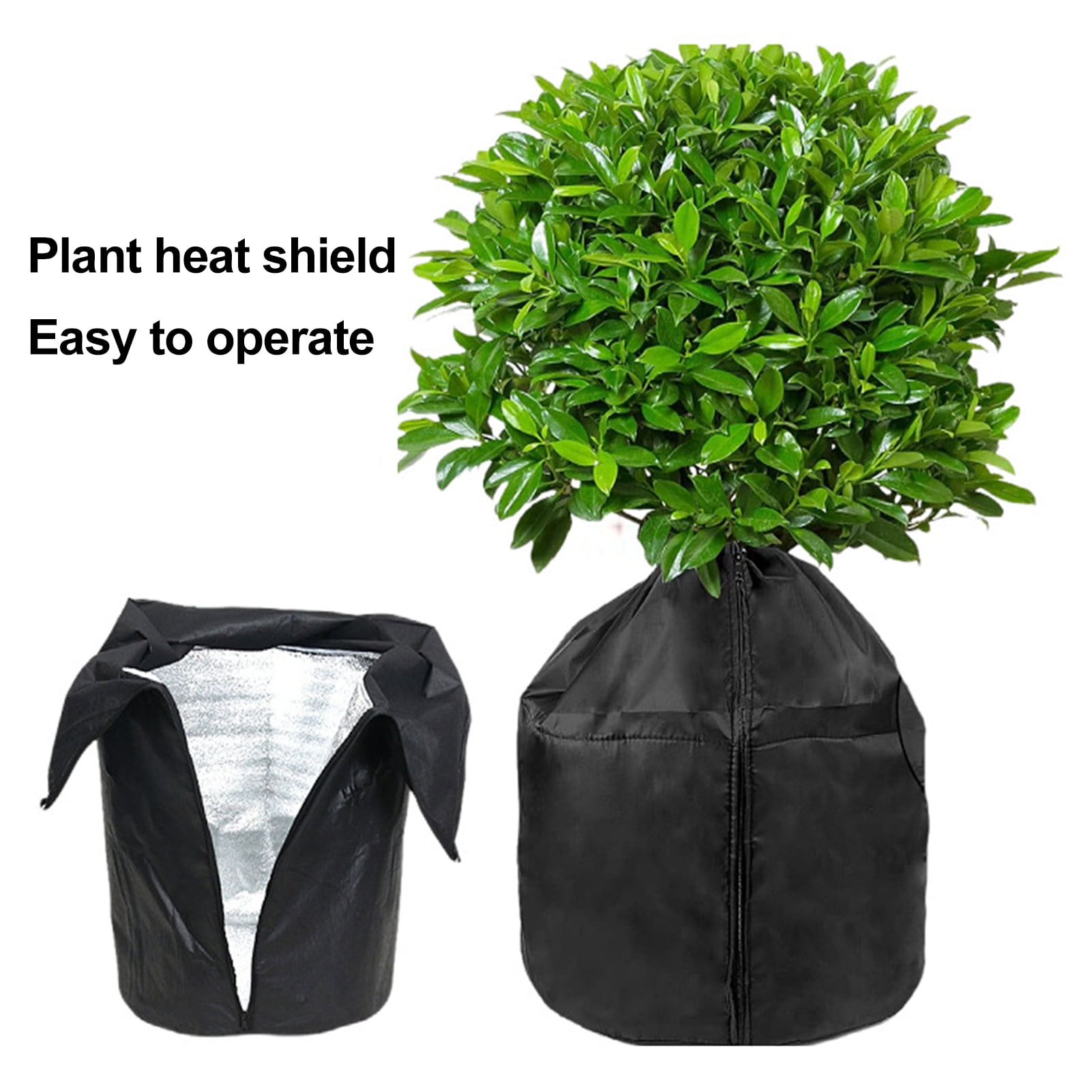 Ettsollp 2 Pcs Plant Insulation Cover Frost Protection Drawstring Bag Reusable Anti-freeze Plant ...