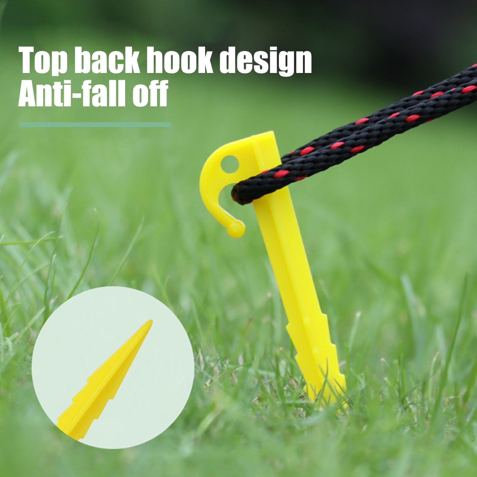 Ettsollp 20Pcs 14.5CM Camping Tent Stake Heavy Duty Outdoor Camping ...