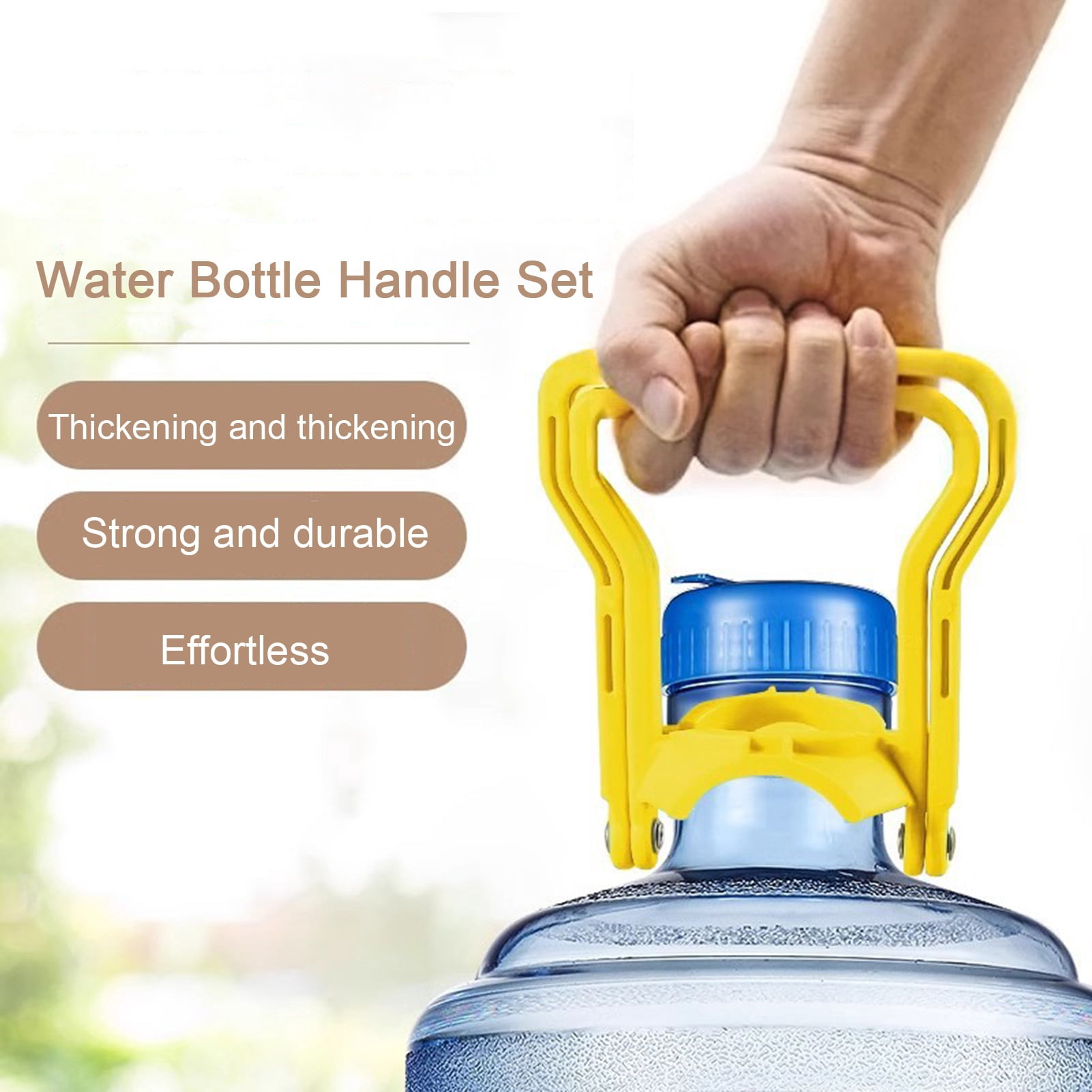 Ettsollp 2Pcs 5 Gallon Water Bottle Handle Heavy Duty Plastic Ergonomic ...