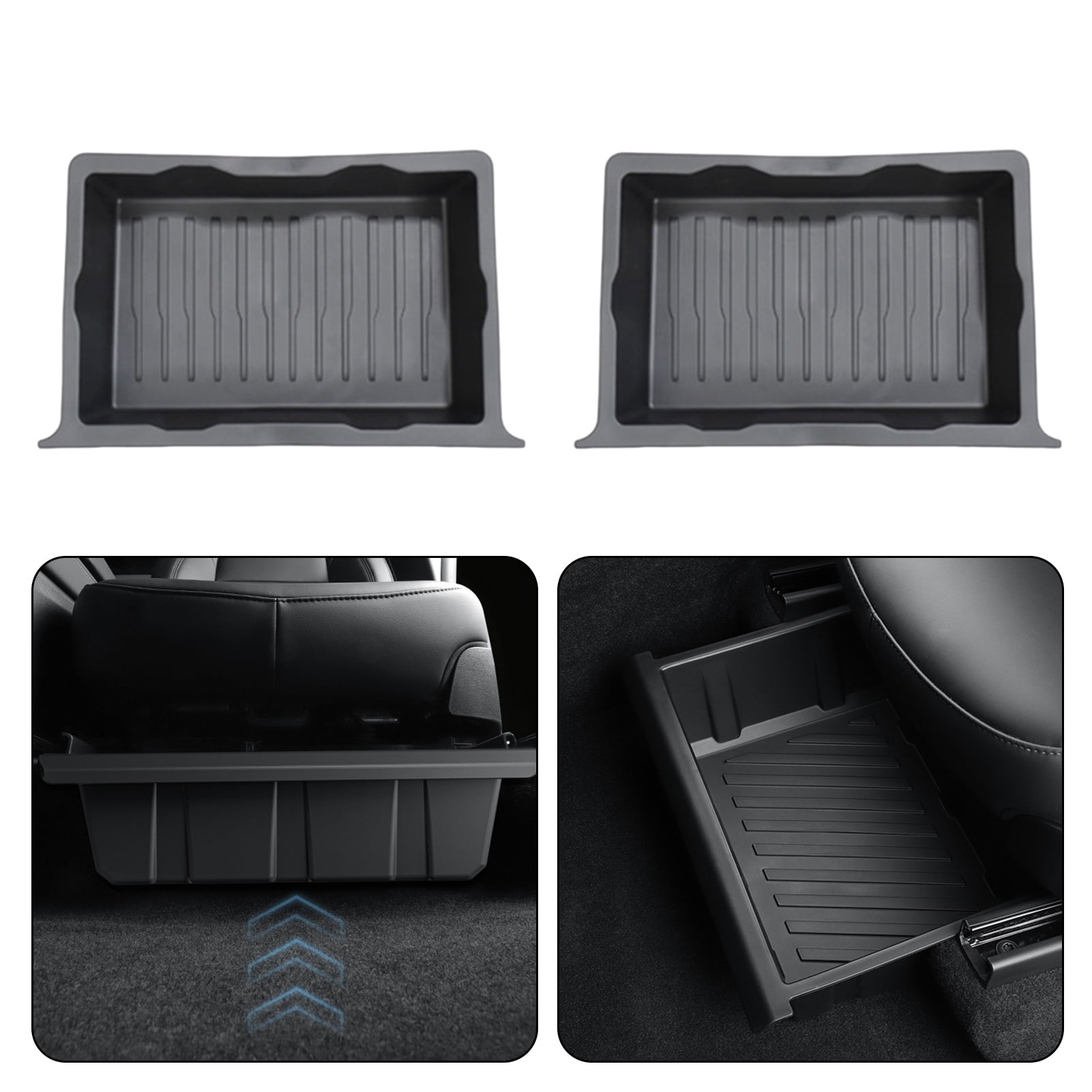 Ettsollp 2Pcs under Seat Storage Box for Tesla Model Y Hidden Front ...