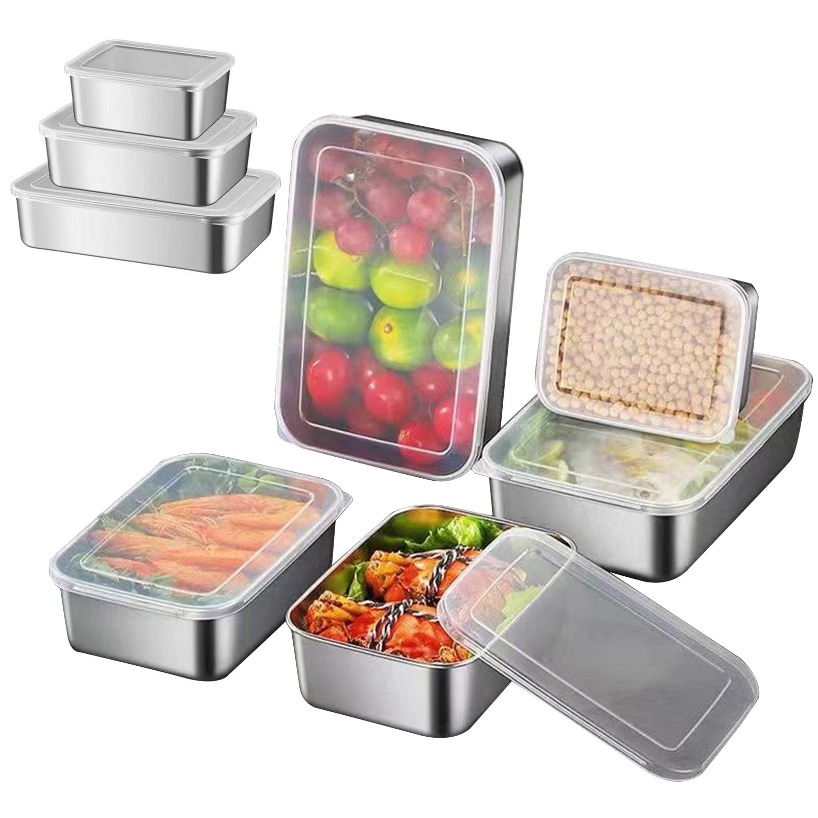 Ettsollp 3Pcs Bacon Cheese Container Airtight Deli Meat Storage Box ...