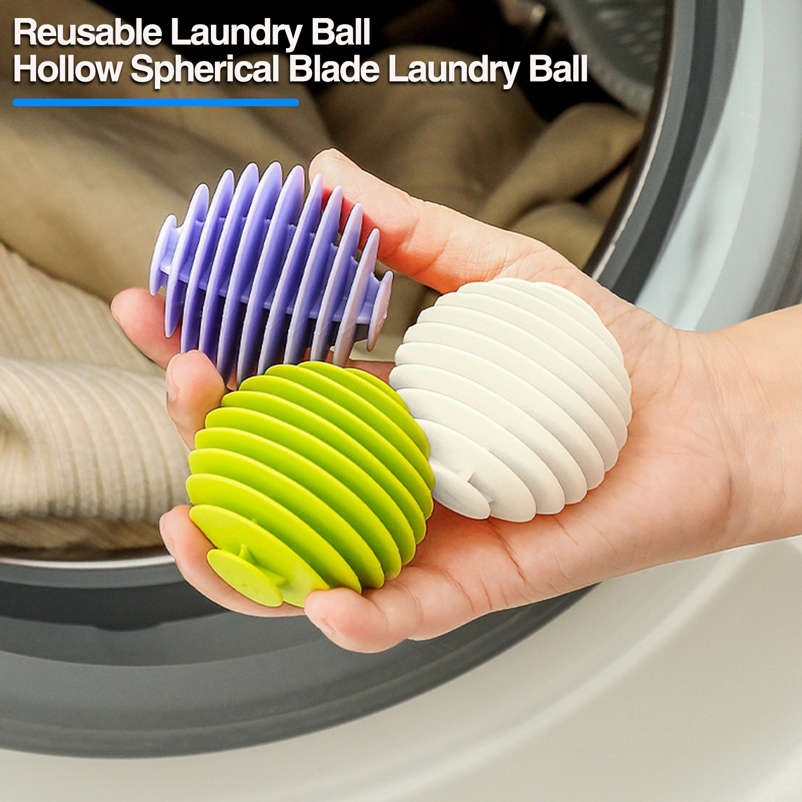 Ettsollp 3Pcs Laundry Ball Convenient Effective Reusable Washing Balls ...