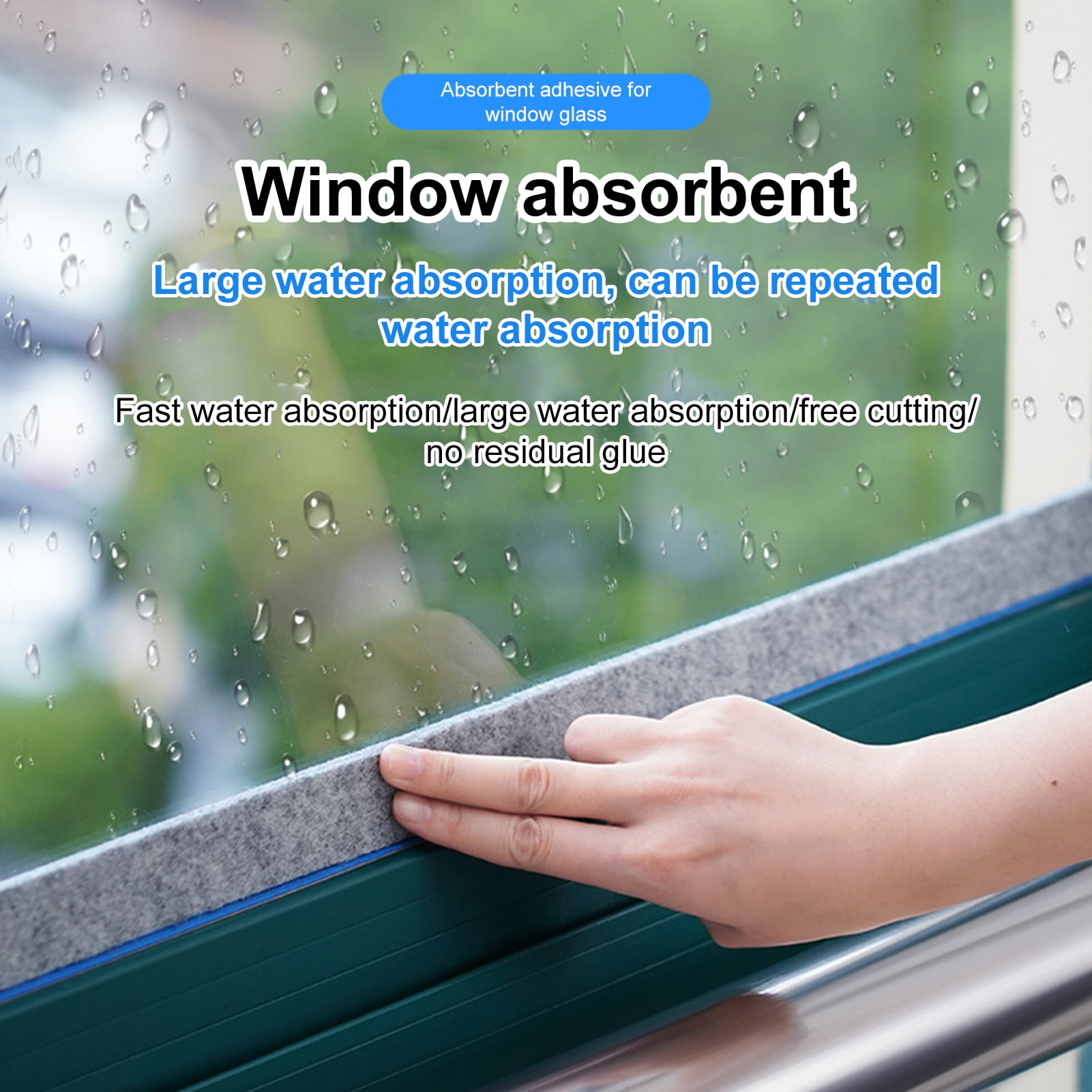 Ettsollp 4M/Roll Window Glass Absorbent Sticker Felt Window ...