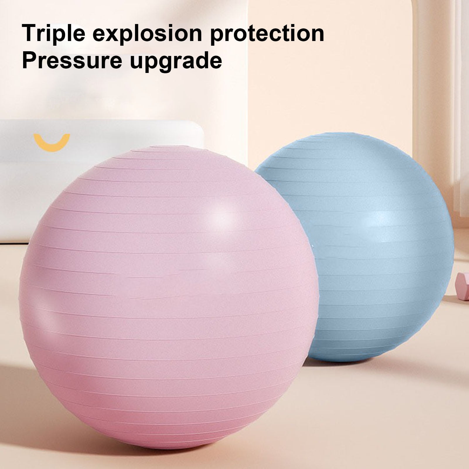 Ettsollp 55/65/75CM Yoga Ball with Air Pump Anti-slip Physical Therapy ...