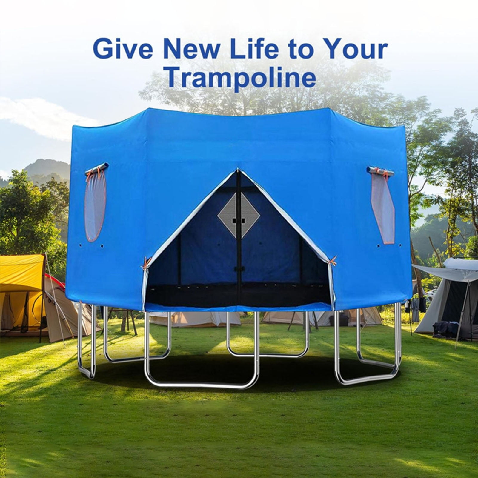 Ettsollp 6/8/10FT Trampoline Tent Cover UV Resistant Waterproof Oxford ...