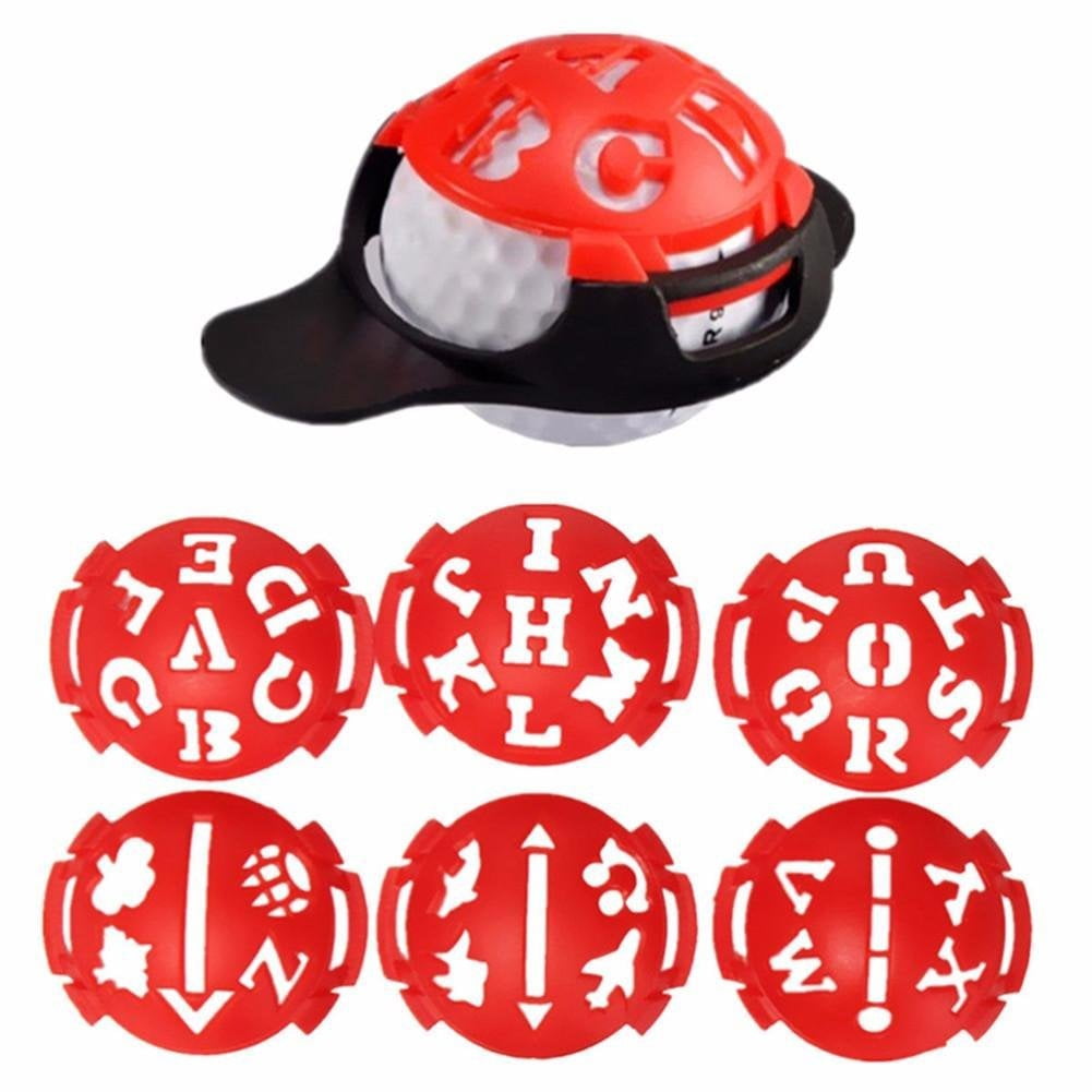 Ettsollp 6-in-1 Golf Ball Marker Template Drawing Alignment Marks Sign ...