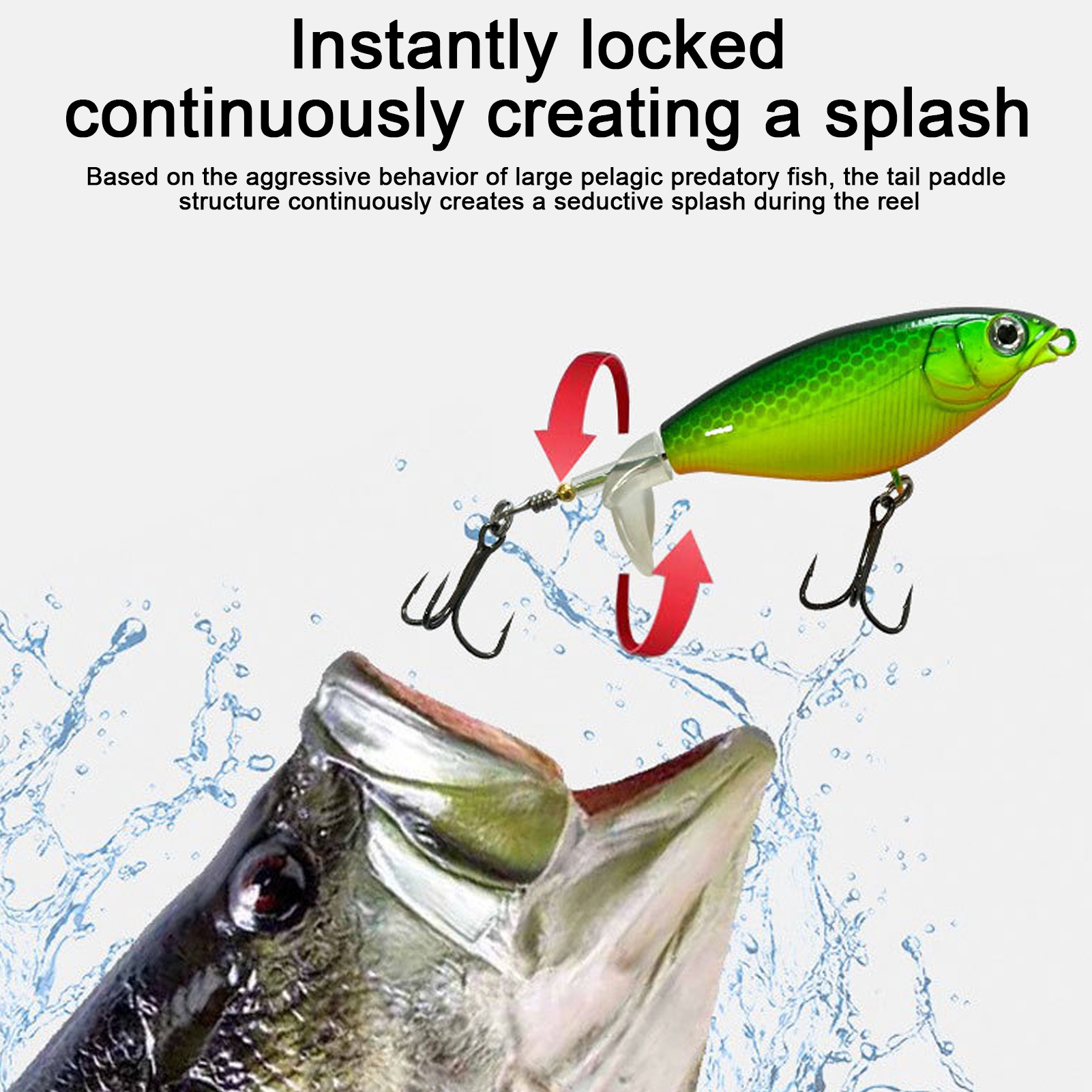 Ettsollp 7.5CM/6G 9CM/11G Fishing Lure with Sharp Hook Realistic 3D ...