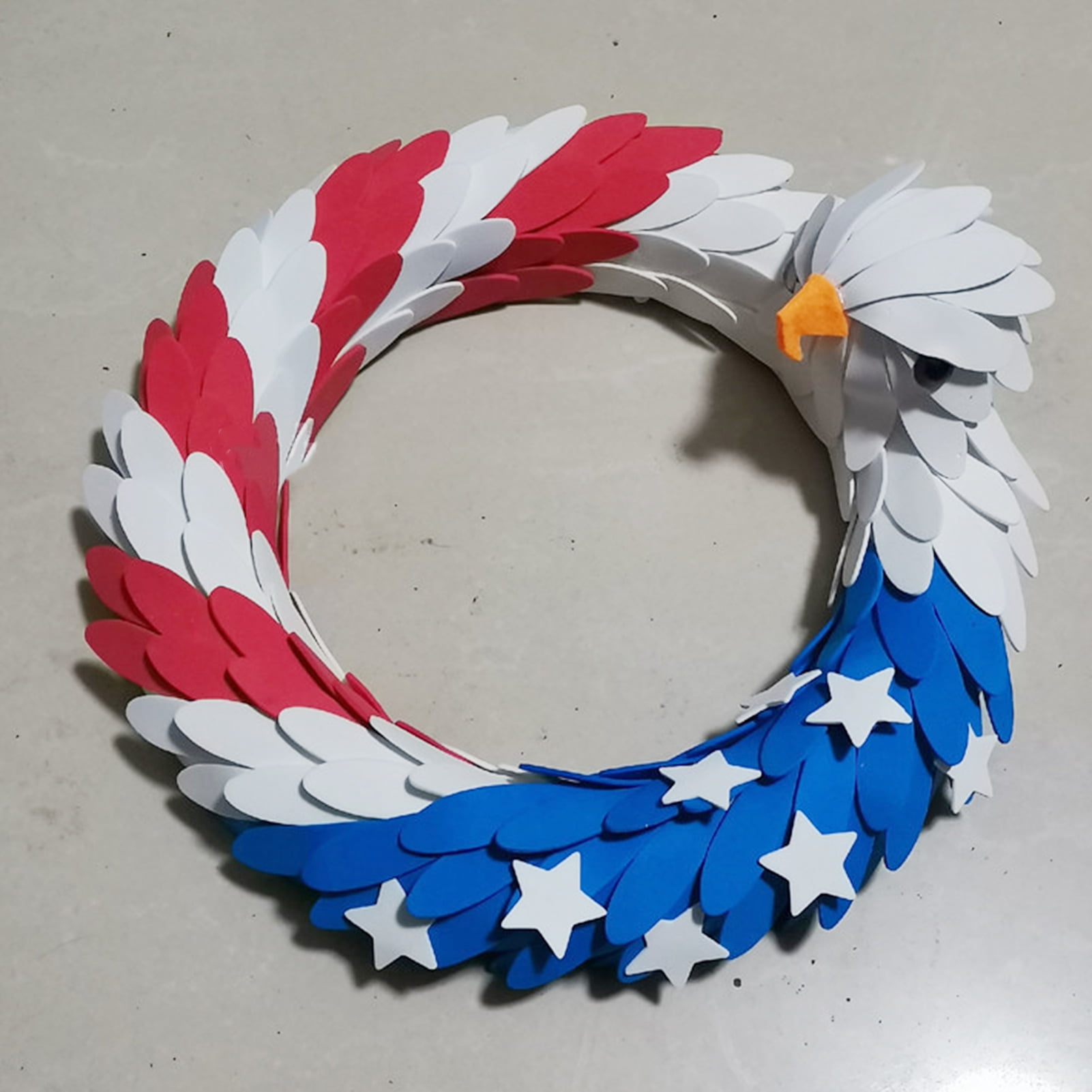 Ettsollp American Eagle Wreath 4th July Memorial Day Decor Farmhouse ...