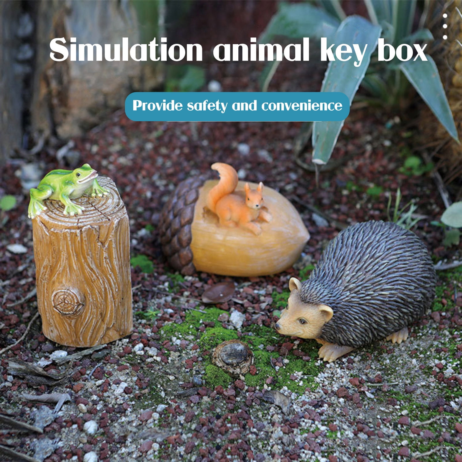 Ettsollp Animal Key Box Outdoor Animal Statue Key Hider Squirrel ...