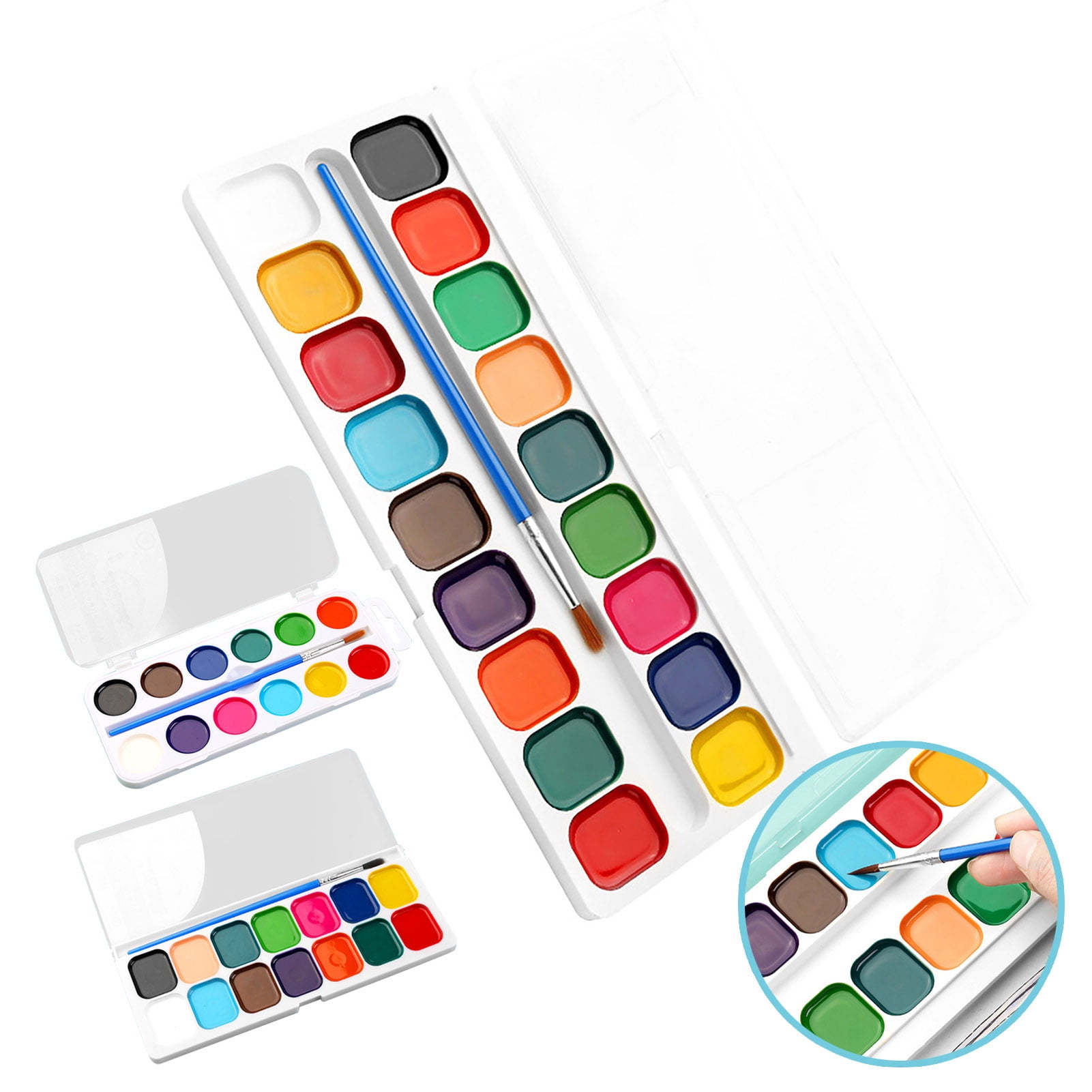 Ettsollp Boxed Watercolor Paint Set Water Soluble Pigments Set with ...