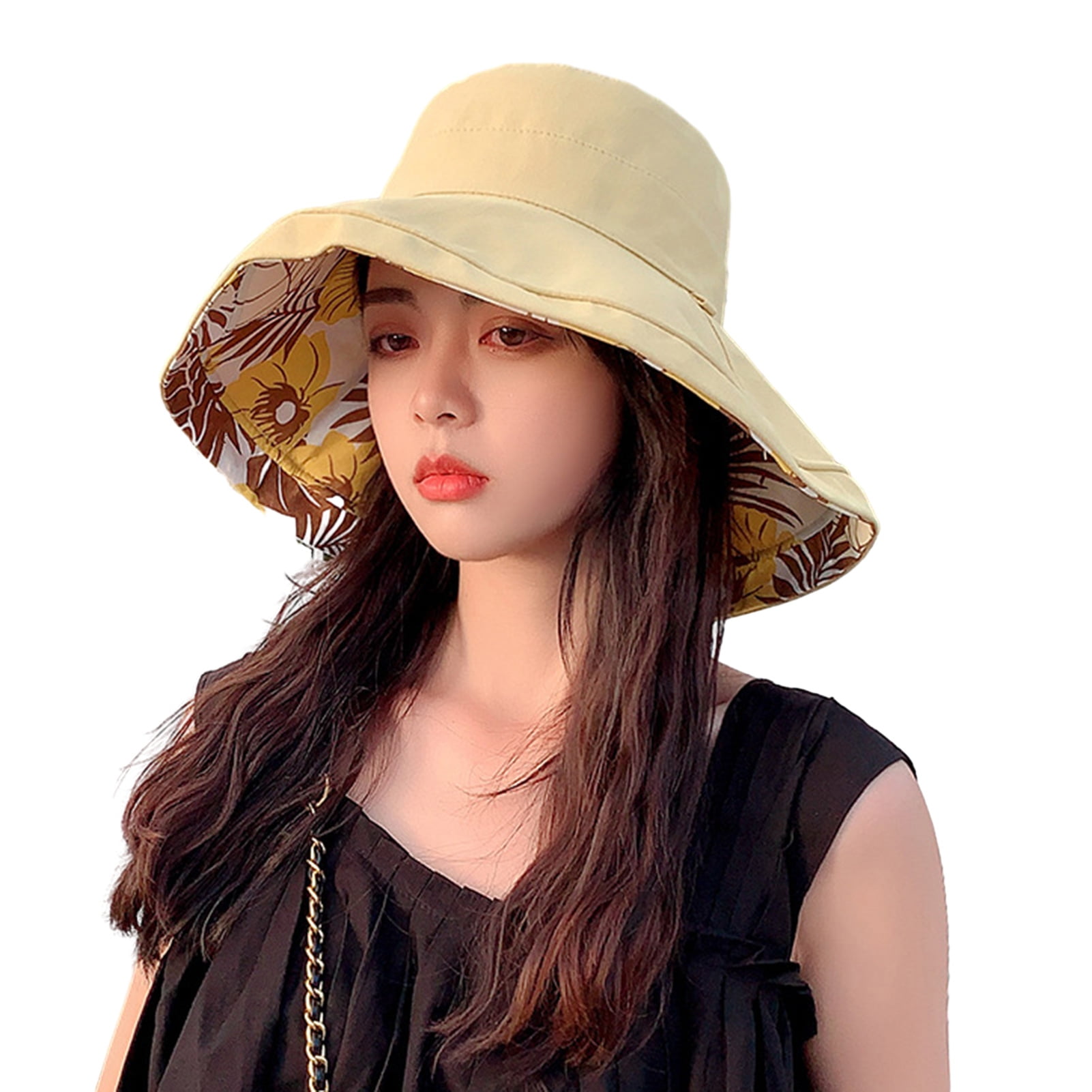 Ettsollp Breathable Bucket Hat Women Sun Hat with Wide Brim Reversible ...
